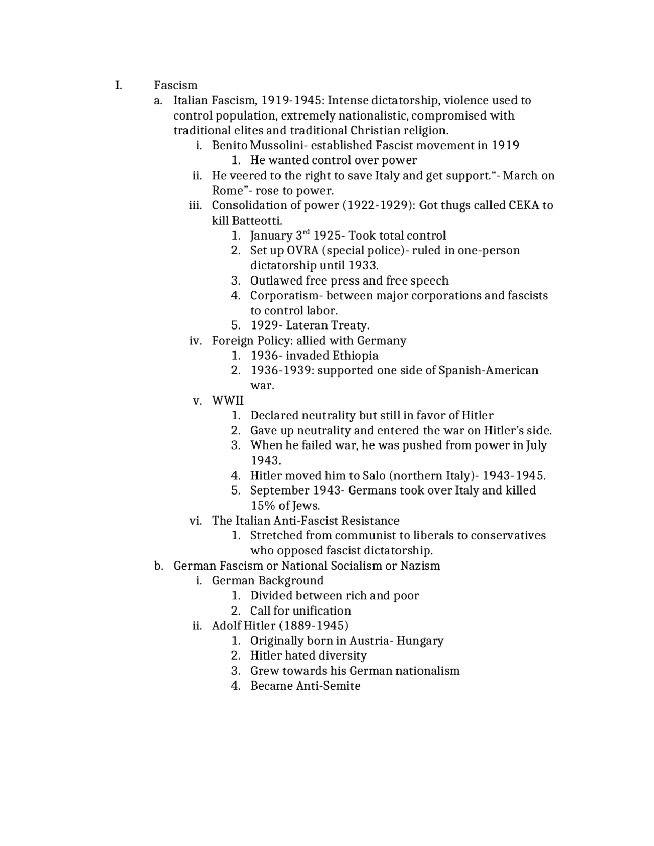 Italian Fascism, Intense Dictatorship - Modern Western Traditions ...