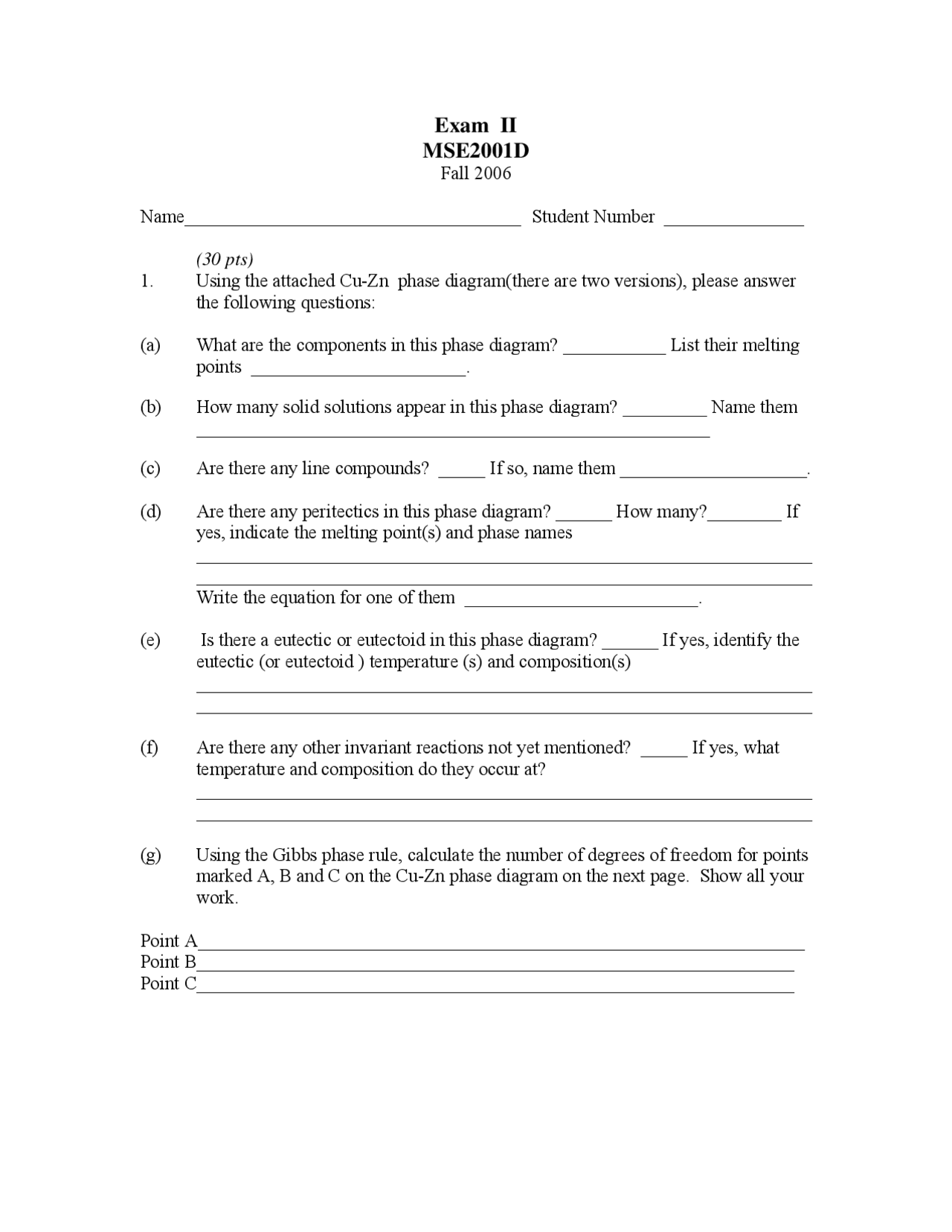 Exam 2 Principles And Applications Of Engineering Materials Mse