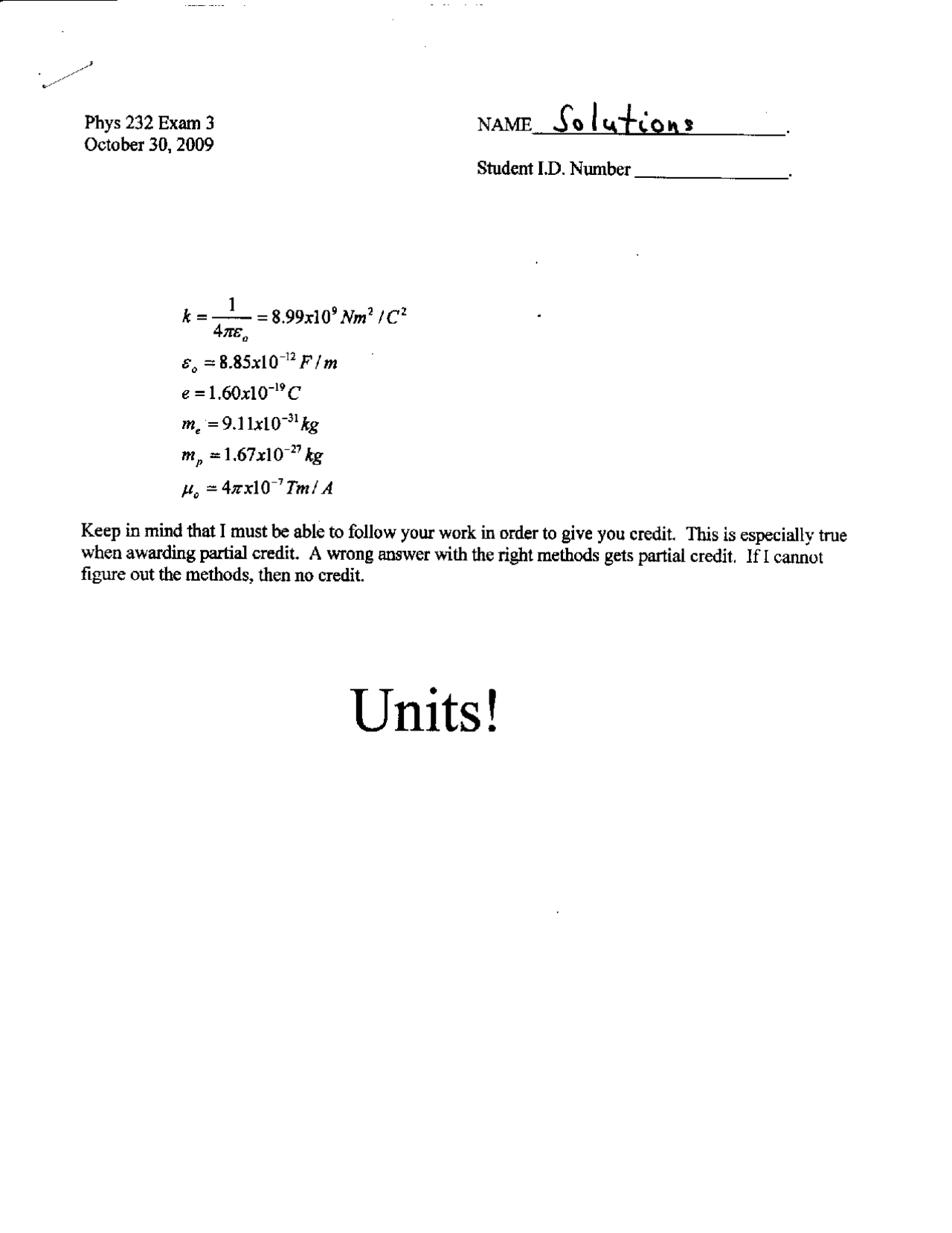 Physics 2 With Calculus Exam 3 Solved Questions Phys 232 Exams