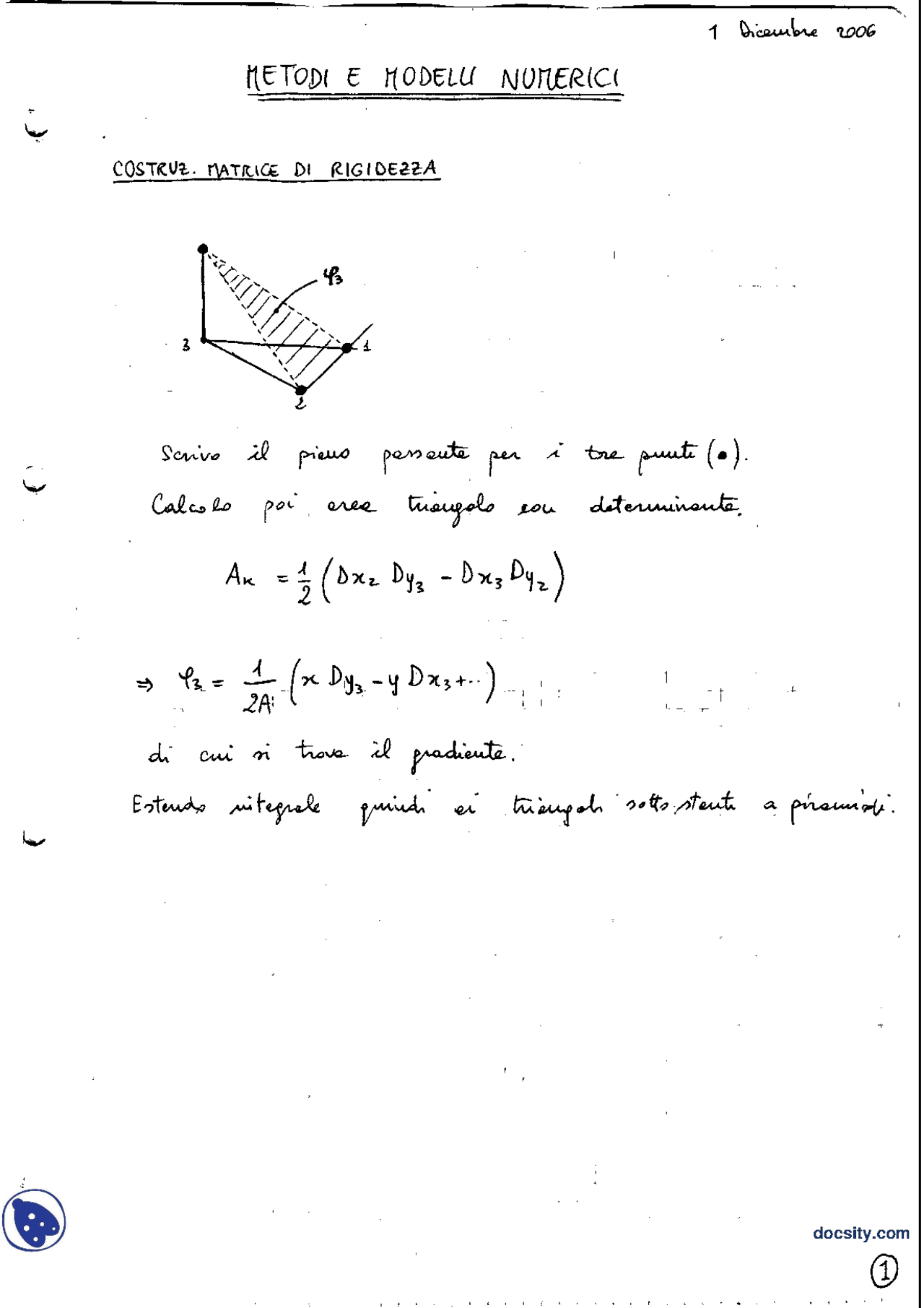 Modelli E Metodi Numerici Appunti Parte 6 Docsity