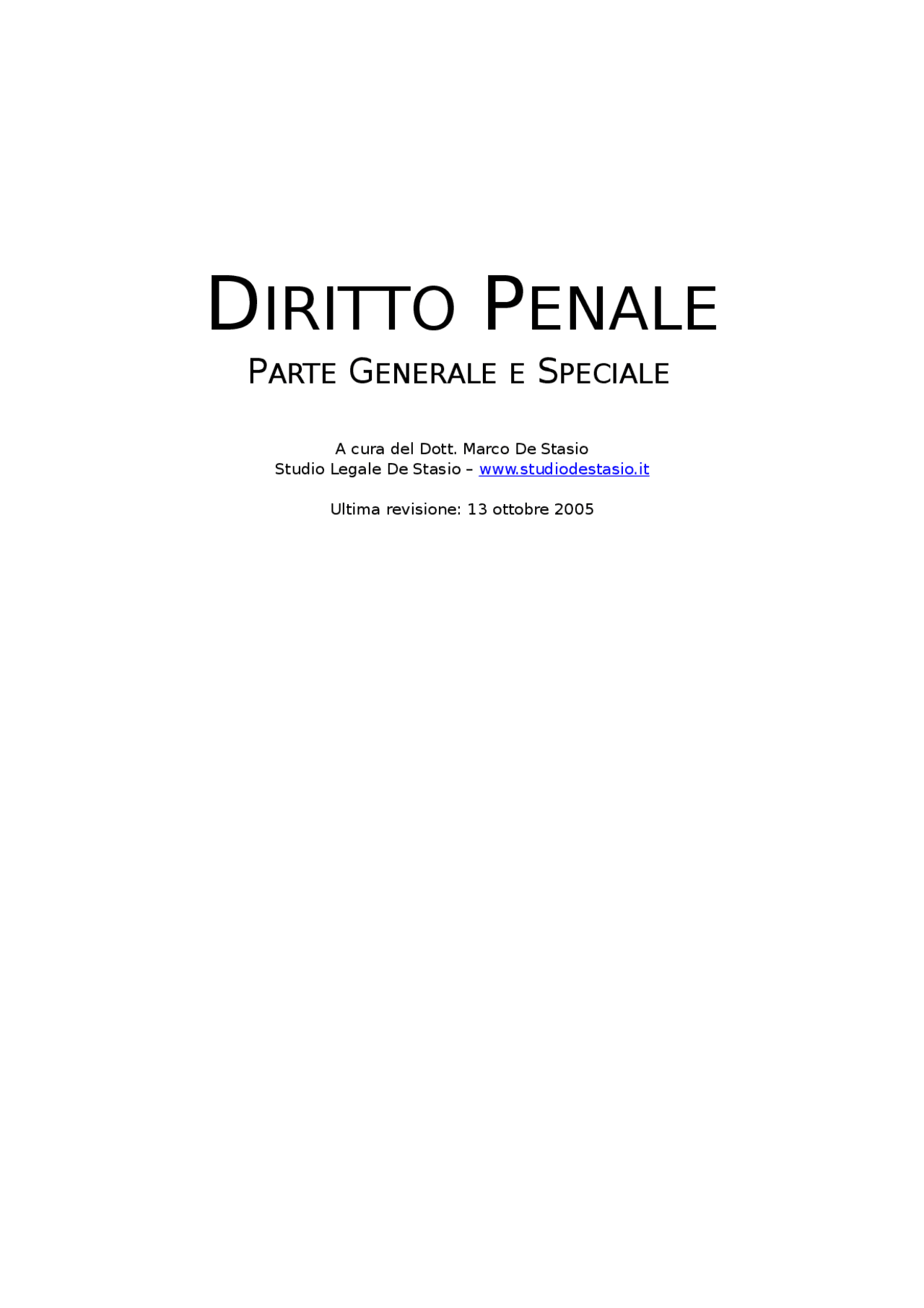 Diritto Penale Docsity