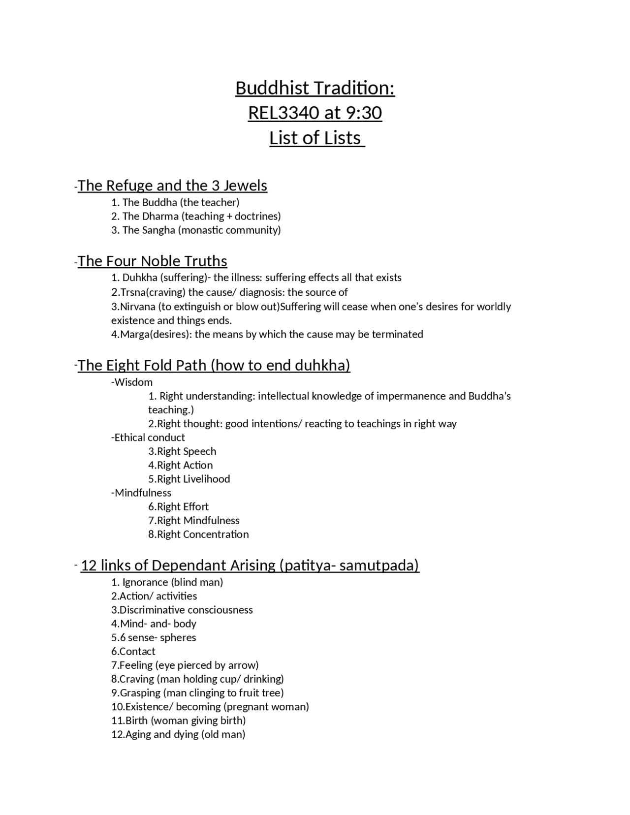 The Refuge and 3 Jewels, Four Noble Truths - Buddhist Tradition | REL ...