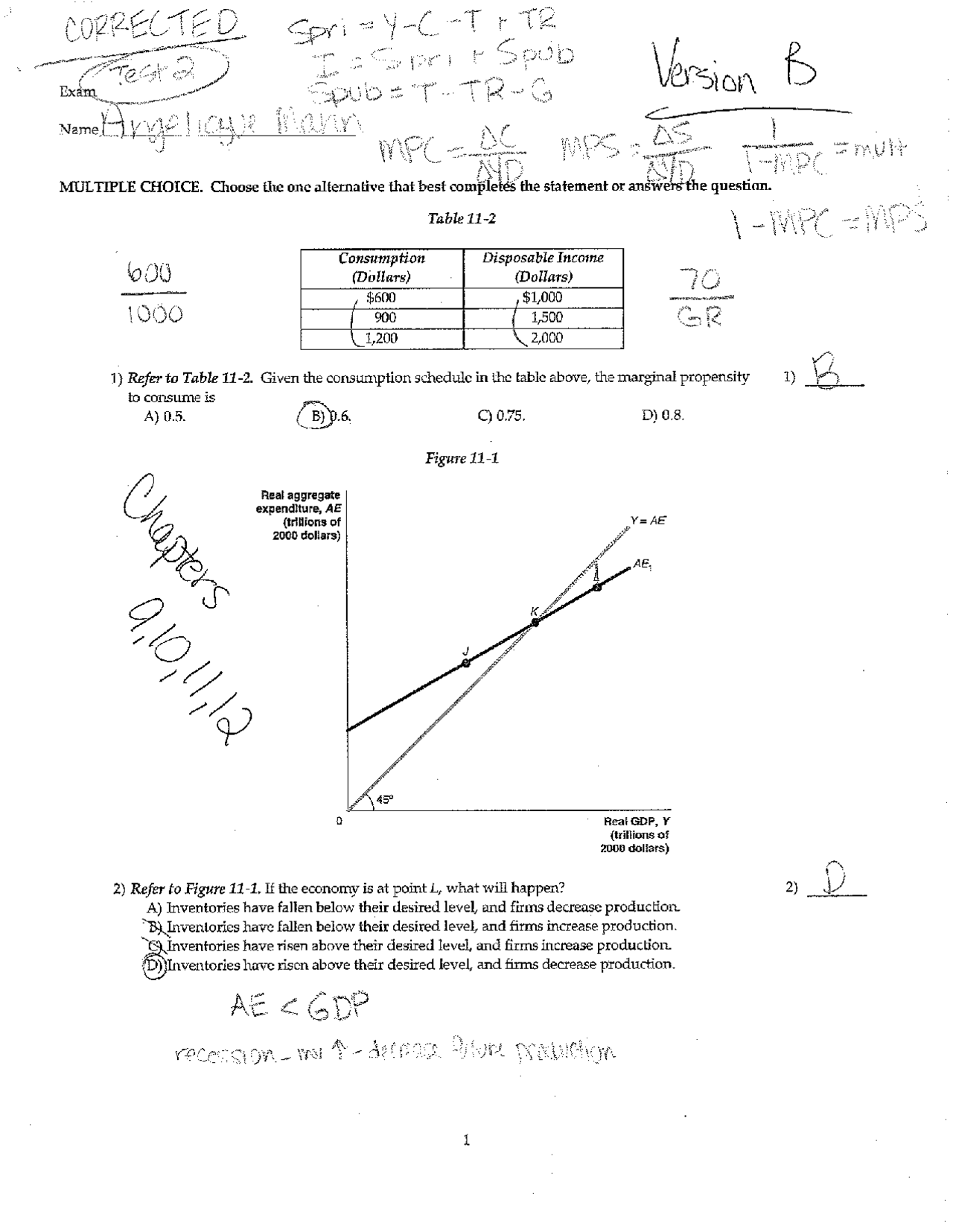 Exam 2 With Solutions Principles Macroeconomics Econ 2010 Docsity