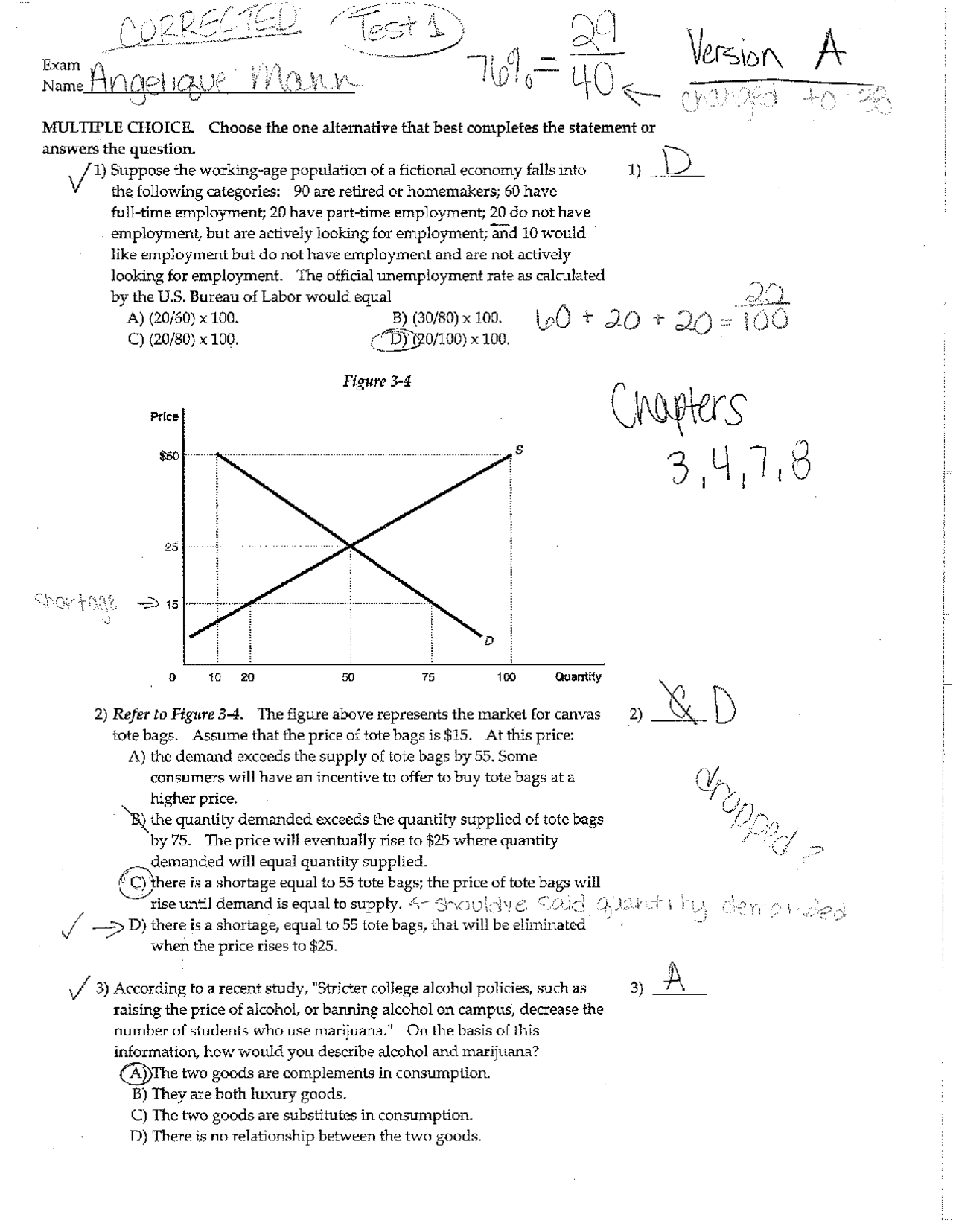 Exam 1 With Answers Principle Macroeconomics Econ 2010 Docsity