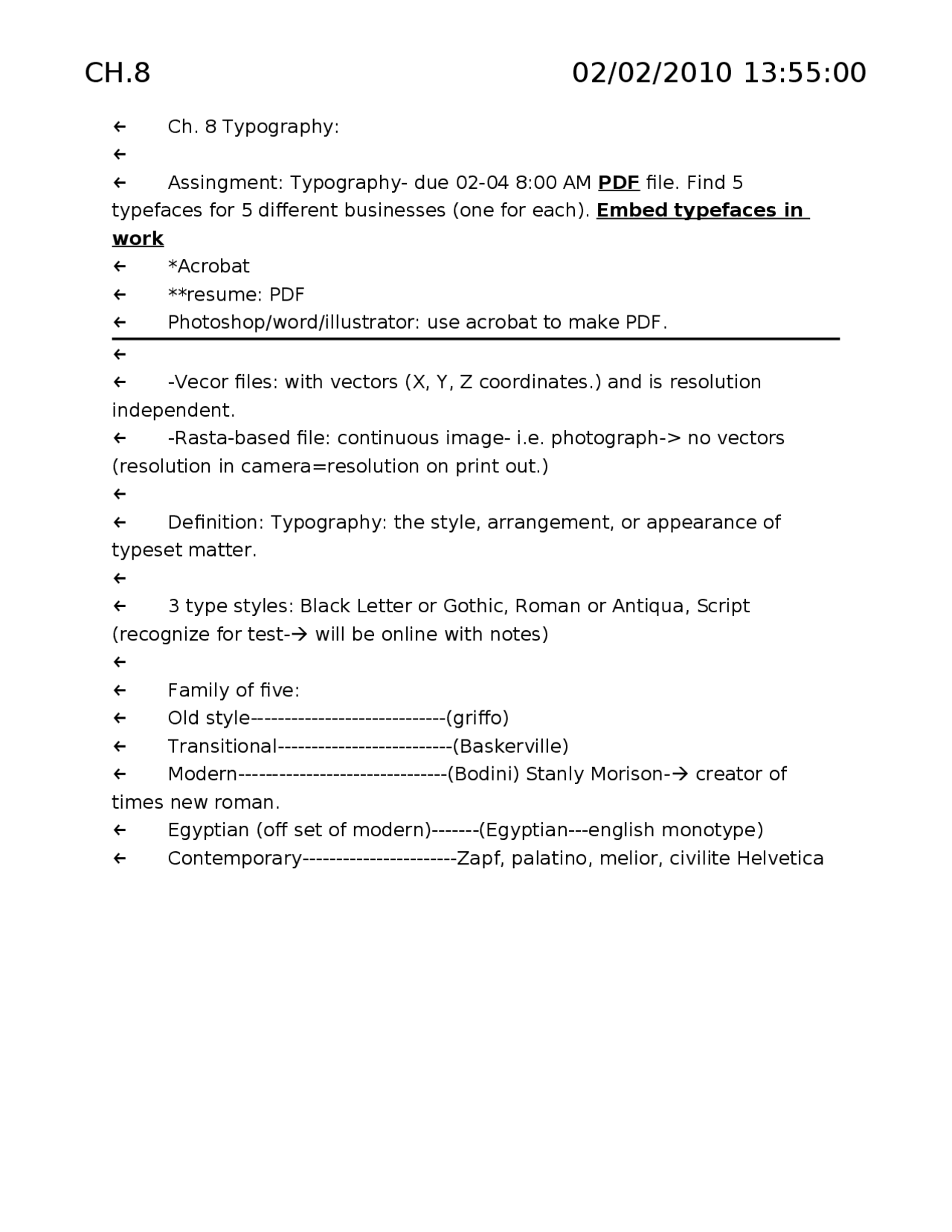 Typography - Visual Design for Media | VIC 3002 - Docsity