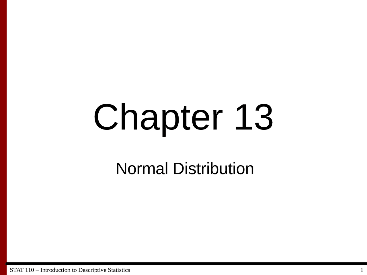 Lecture Slides On Normal Distribution Stat 110 Docsity