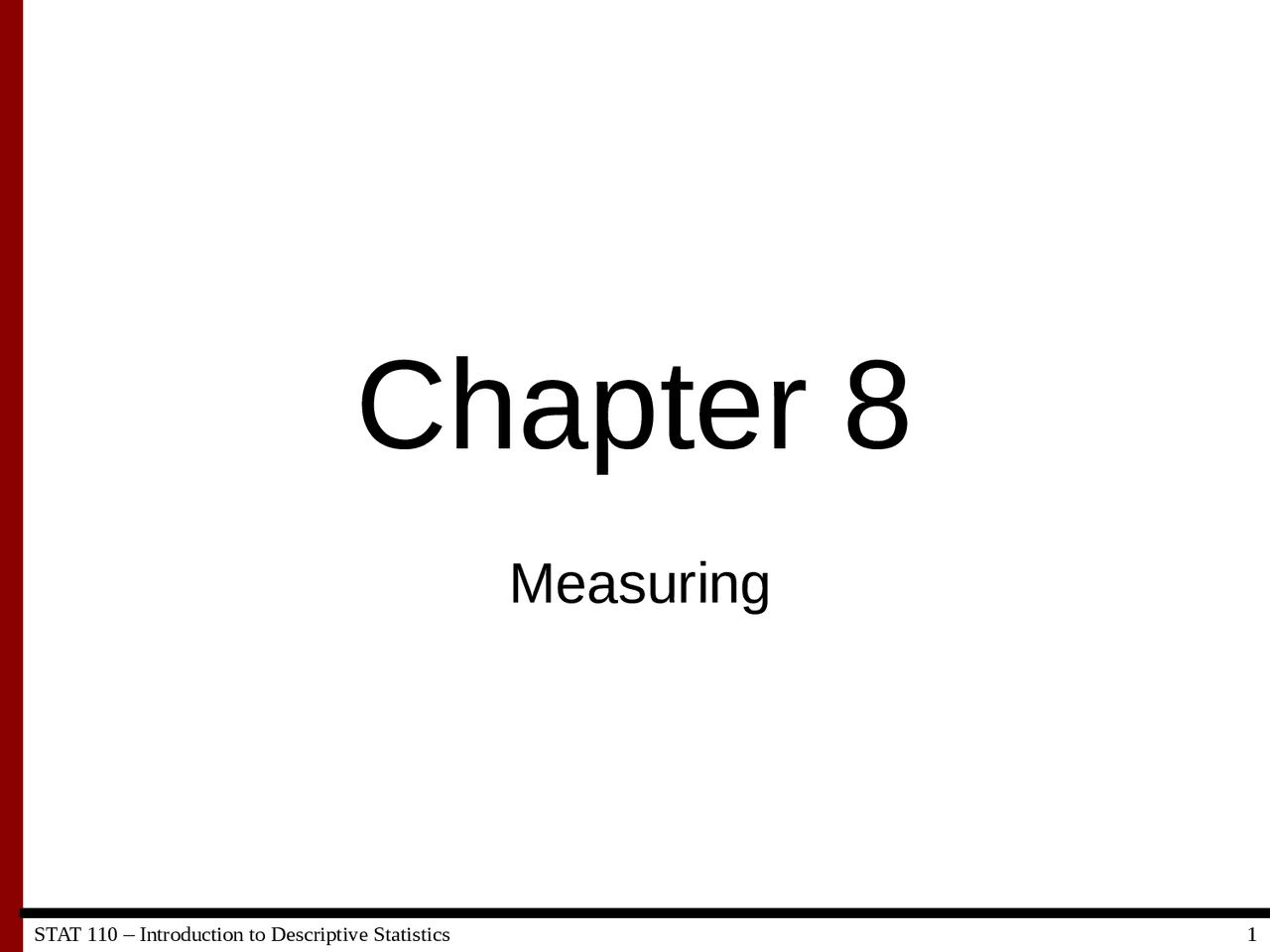Measuring Introduction To Statistical Reasoning Stat 110 Docsity
