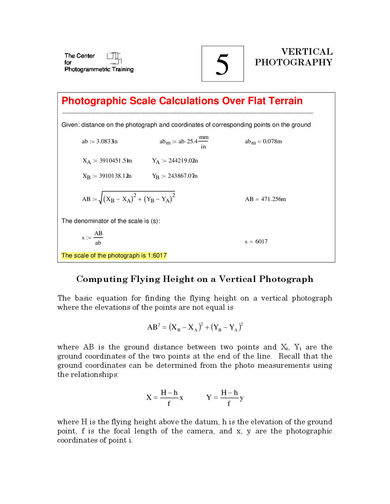 Vertical Photography Lecture Notes Sure 340 Docsity