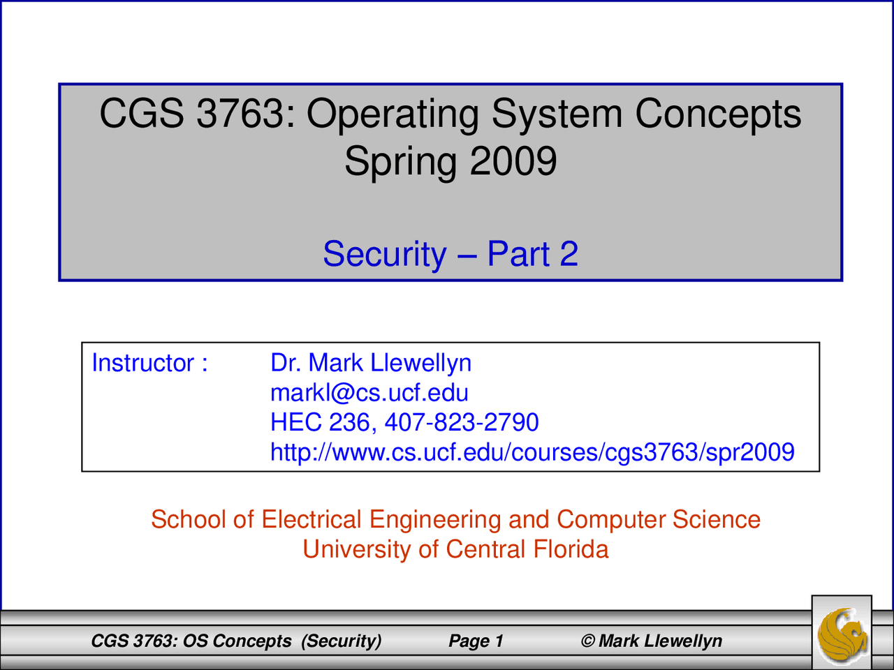 Malicious Programs Trapdoor Operating System Concepts Cgs 3763 Docsity
