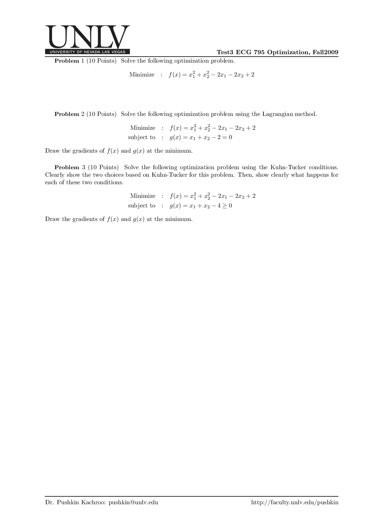 3 Solved Problems On Optimization In Electrical Engineering Exam 3