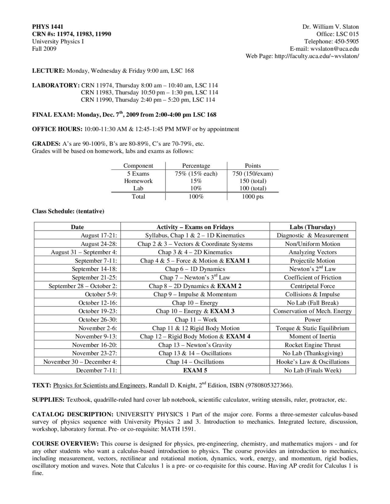 Lab Questions for University Physics 1 | PHYS 1441 | Lab Reports ...