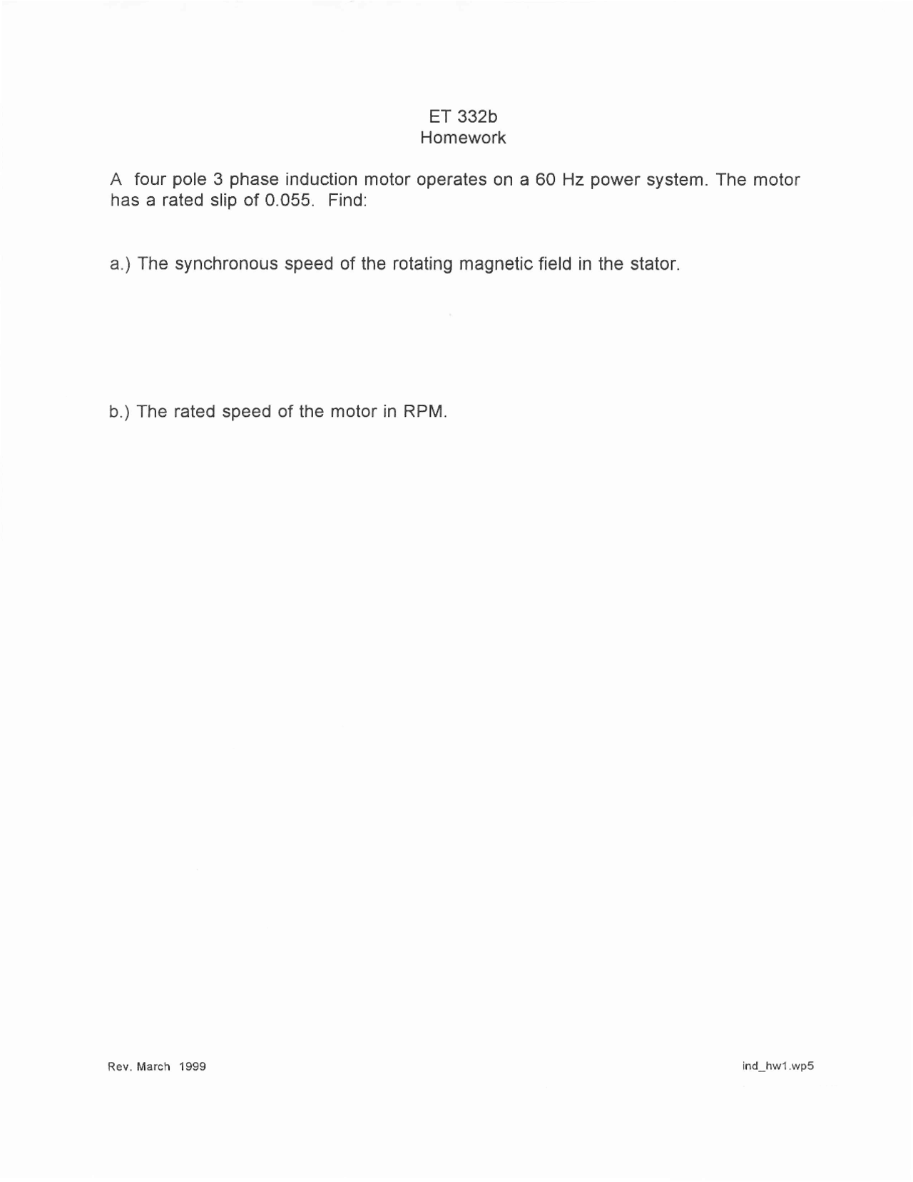 Electromagnetic Principles And Development Assignment 1 Et 332b