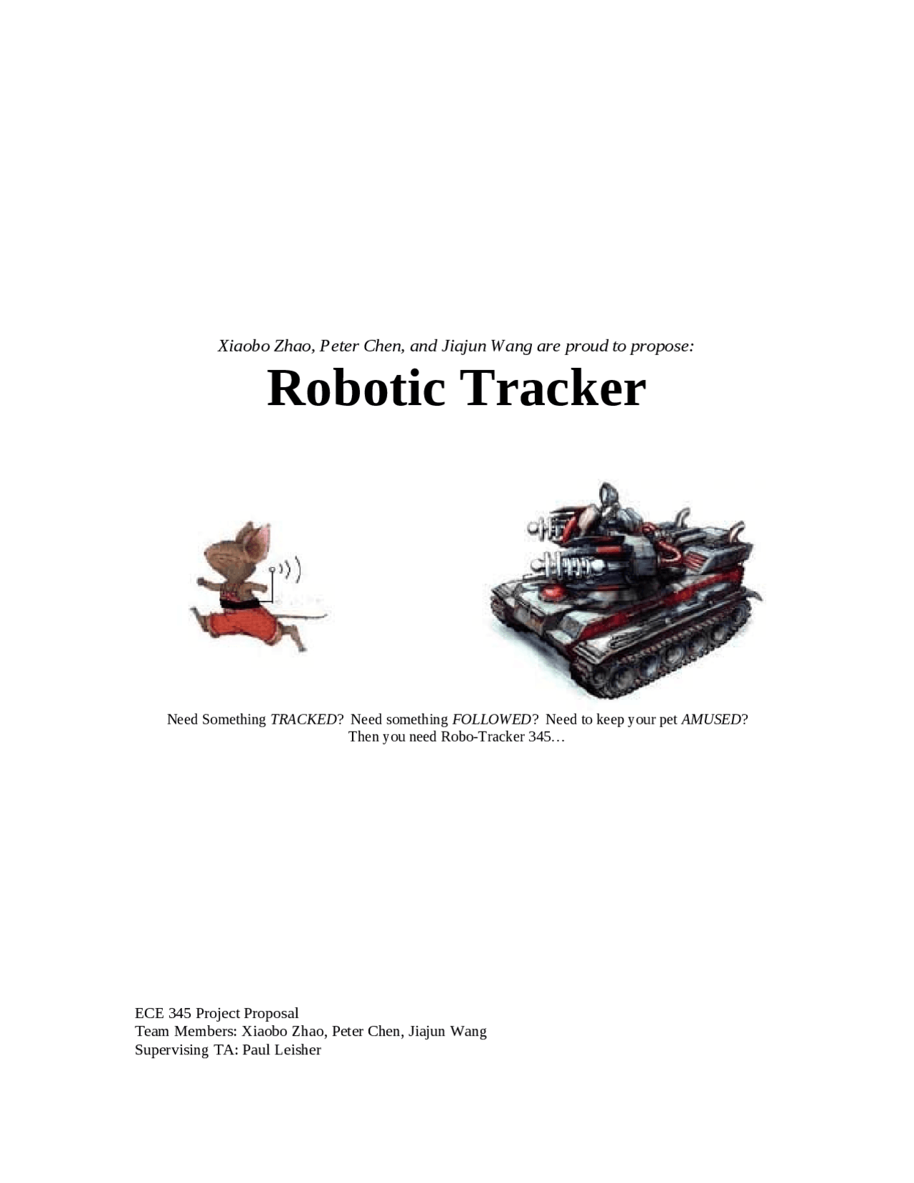 Robotic Tracker Senior Design Project Lab Ece 445 Docsity