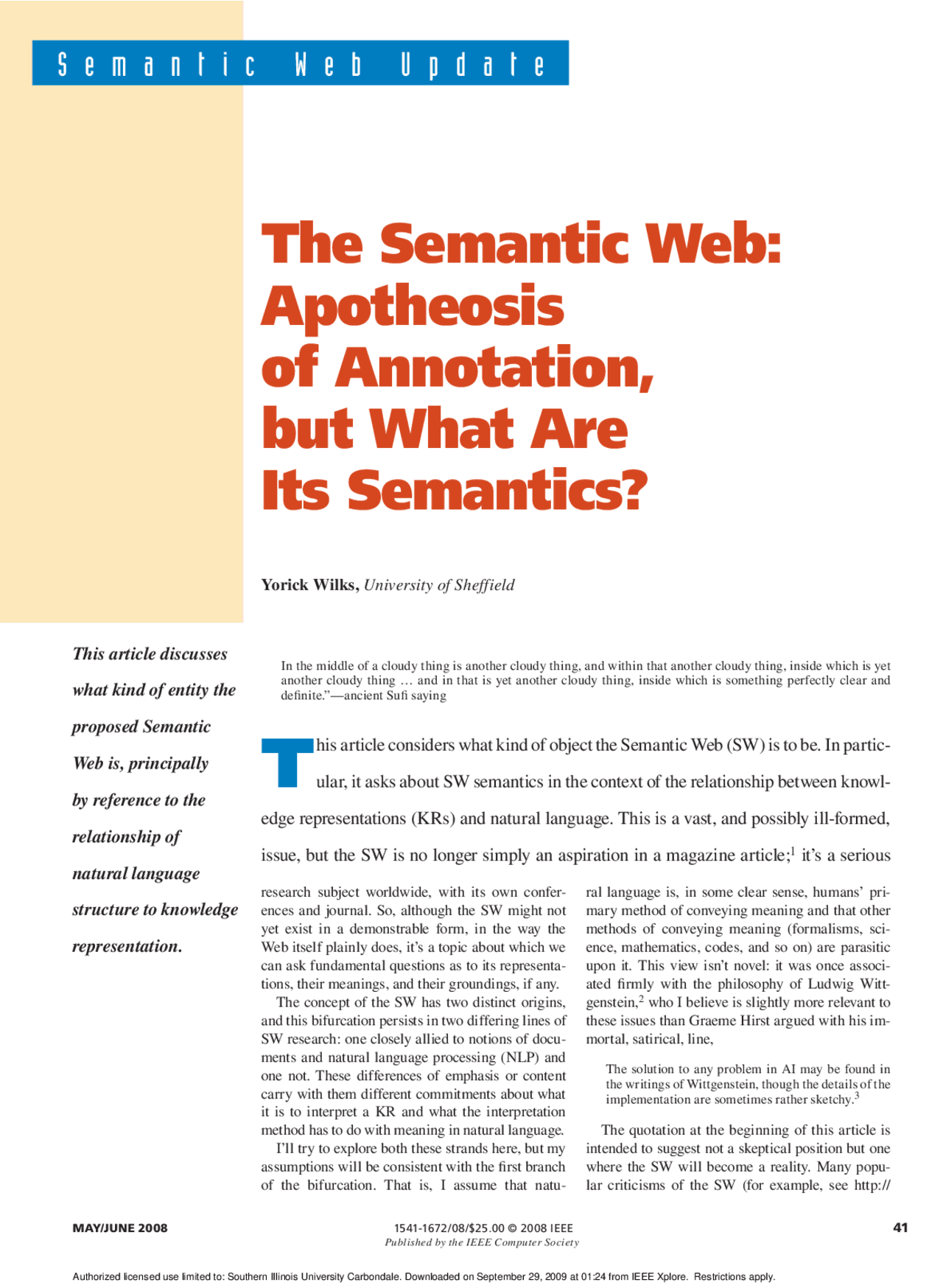 The Semantic Web Apotheosis Of Annotation But What Are Its Semantics