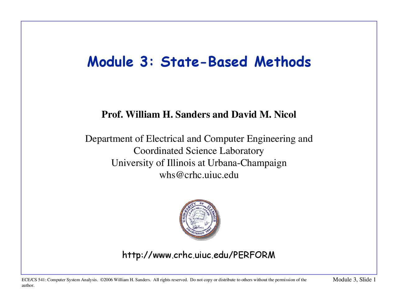 Module 3 State Based Methods Lecture Slides Cs 541 Docsity