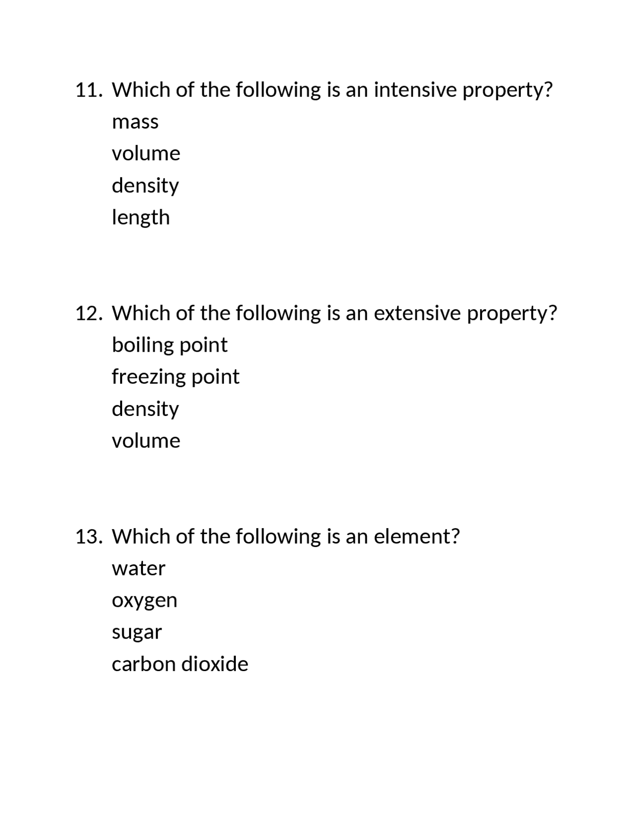 Assignment Questions Unsolved General Chemistry I Chem 1310 Docsity