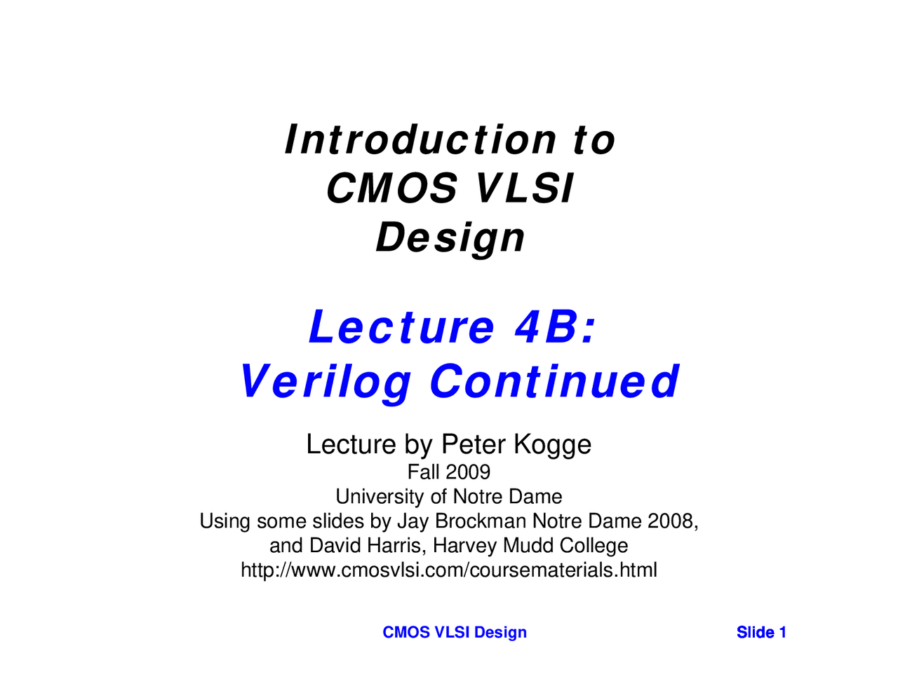 Time Sensitive Assignment Vlsi Circuit Design Lecture Slides Cse