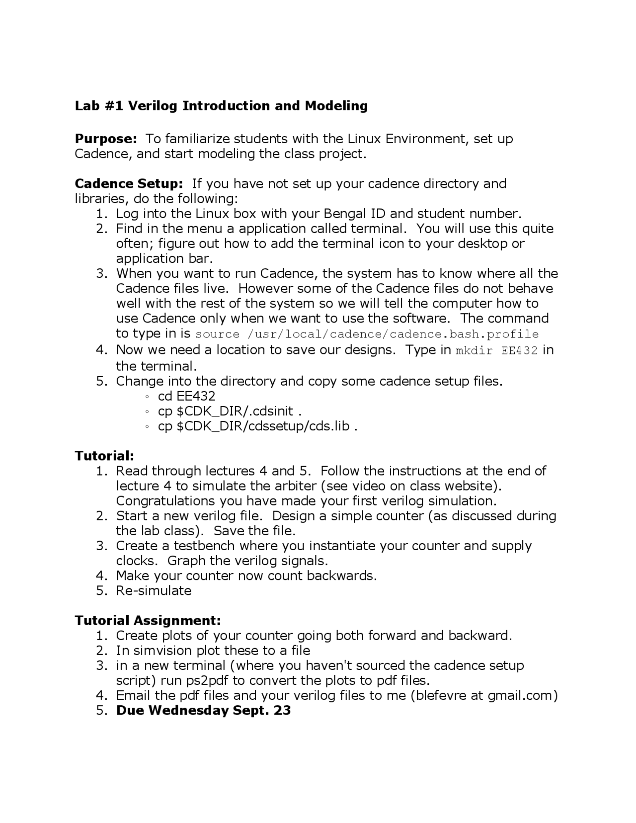 Lab 1 Verilog Introduction And Modeling Ee 432 Docsity