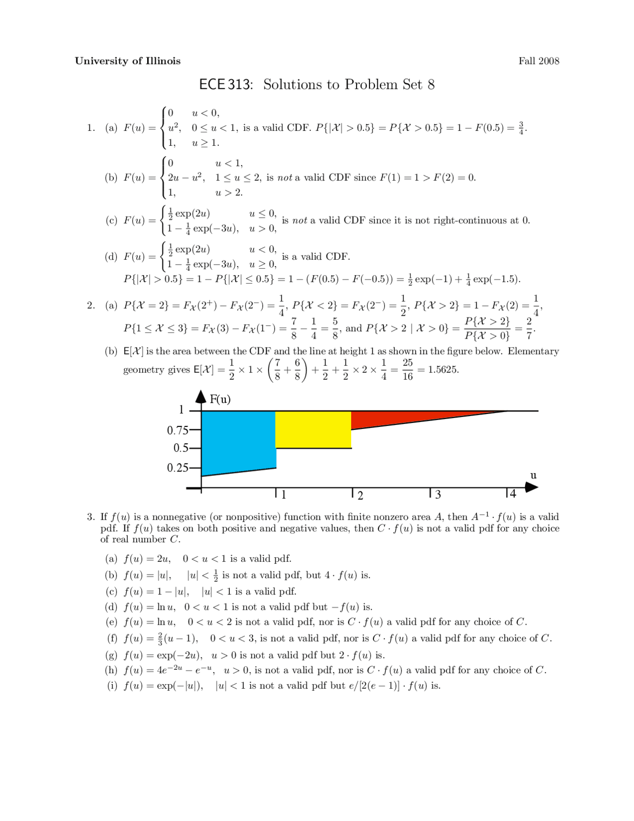 Solutions to Problem Set 8 on Probability with Engineering Applications ...