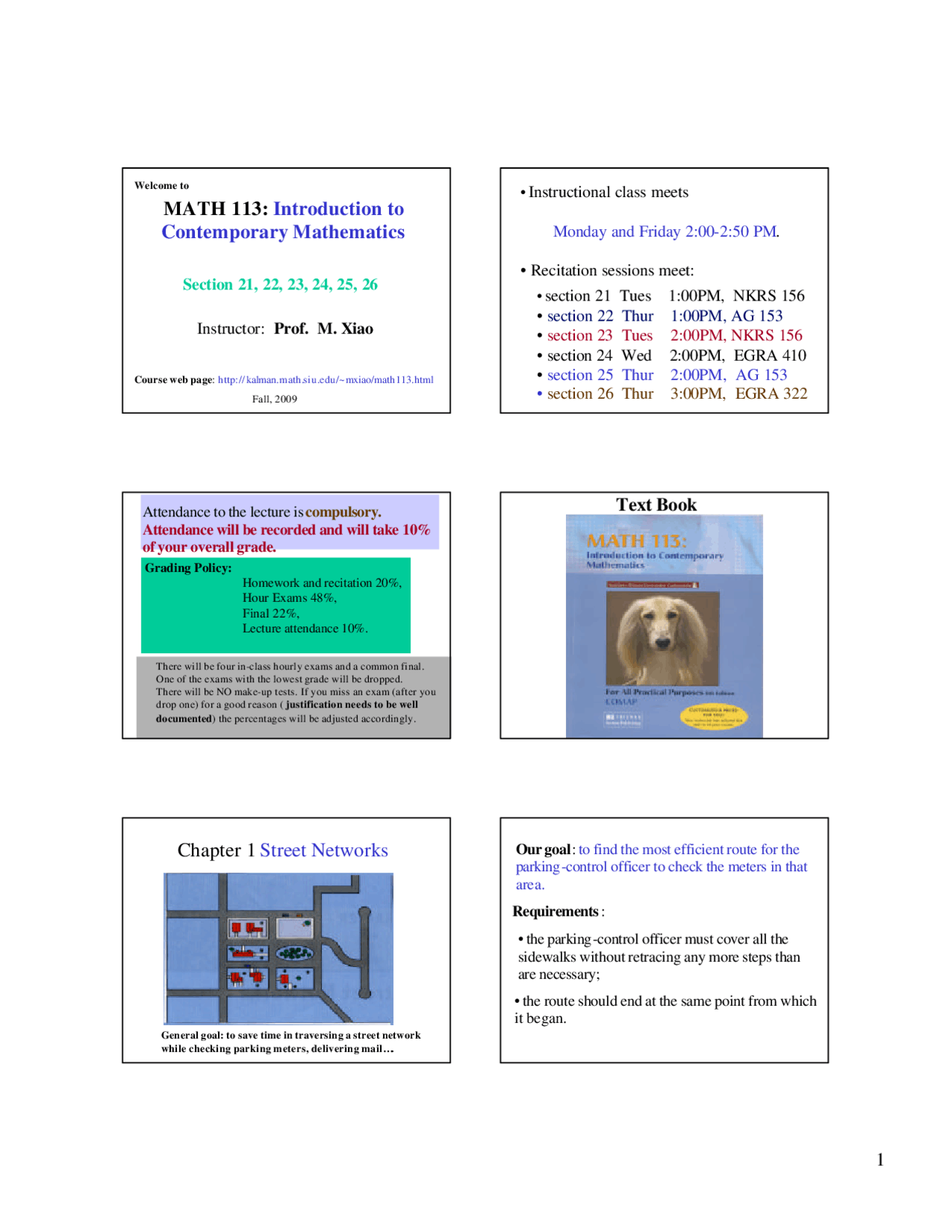 Street Networks Lecture Slides Introduction To Contemporary Math