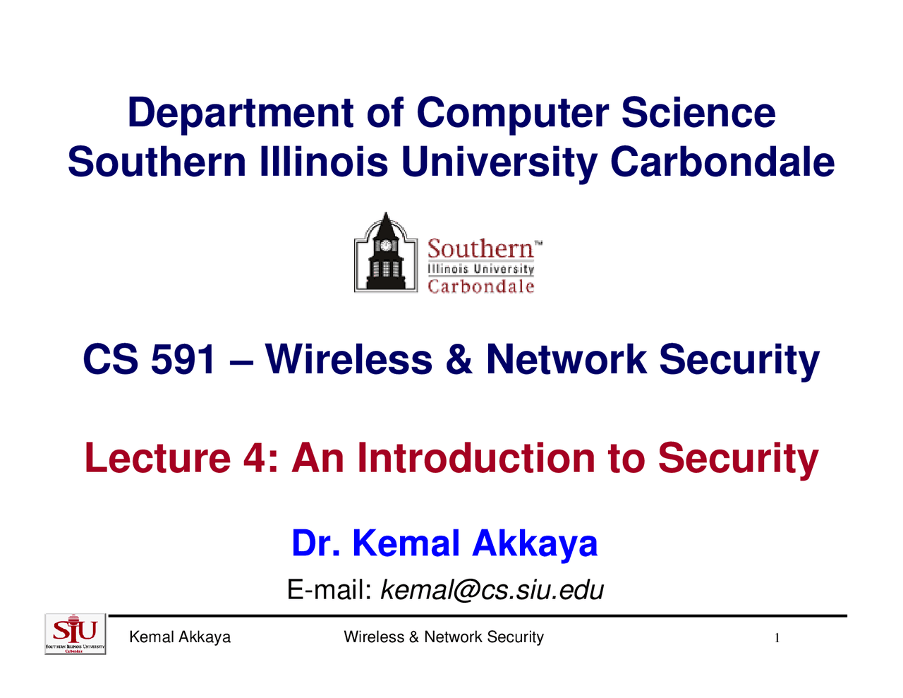 Wireless Lan Standard Introduction To Security Cs 591 Docsity