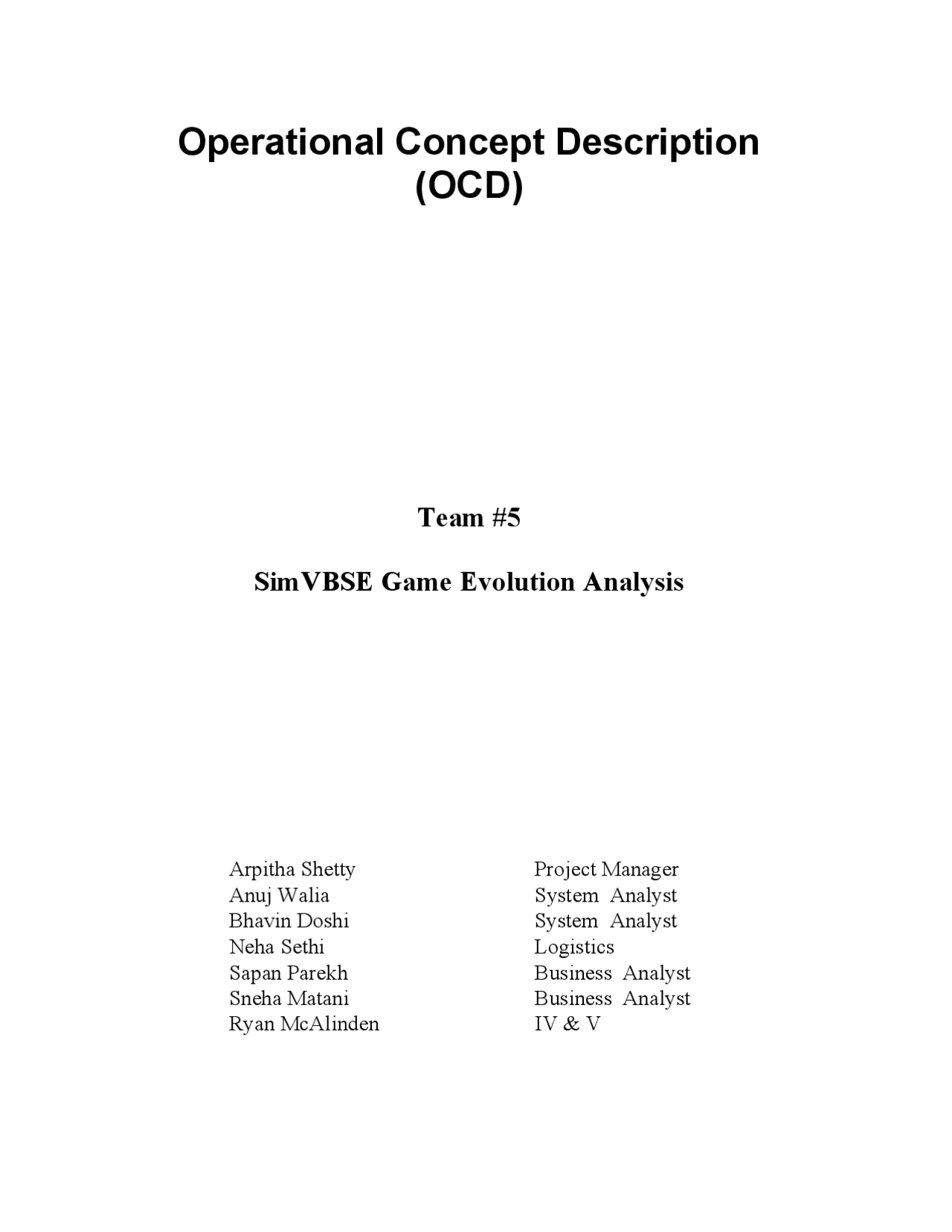 Operational Concepts Description Software Engineering Csci 577a Docsity