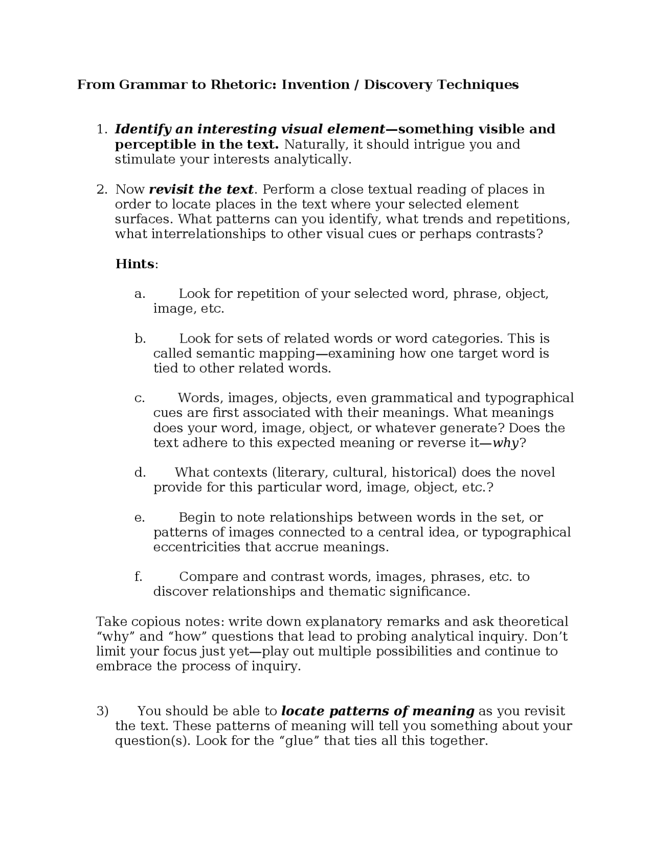 From Grammar to Rhetoric: Invention / Discovery Techniques | ENGL 1101 ...