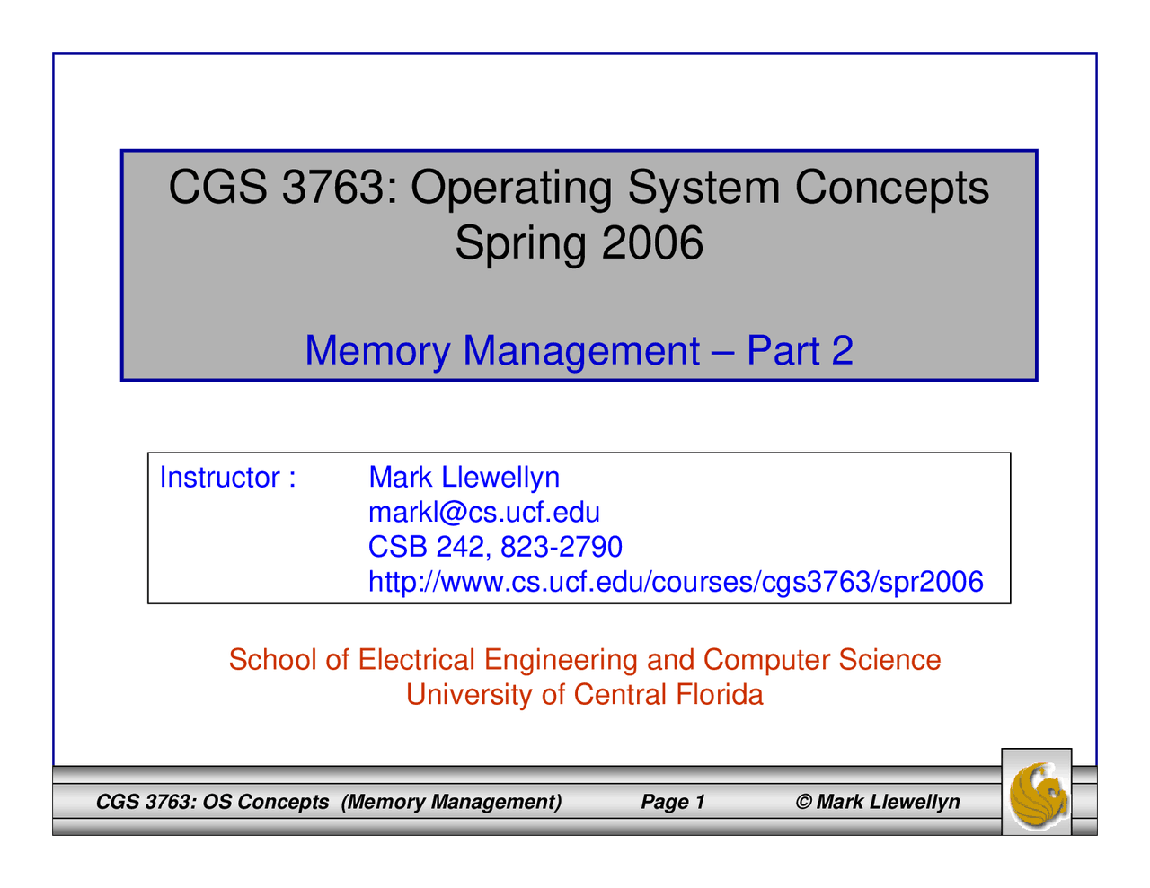 Memory Management in Operating System - Assignment | CGS 3763 - Docsity Memory Management in Operating System - Assignment | CGS 3763 - Docsity