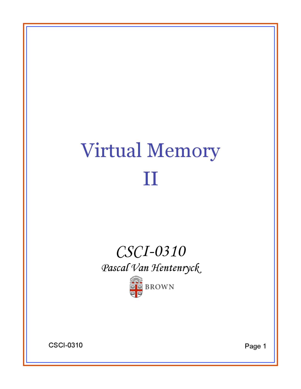 Address Space and Translation of Physical Memory | CSCI 0310 - Docsity