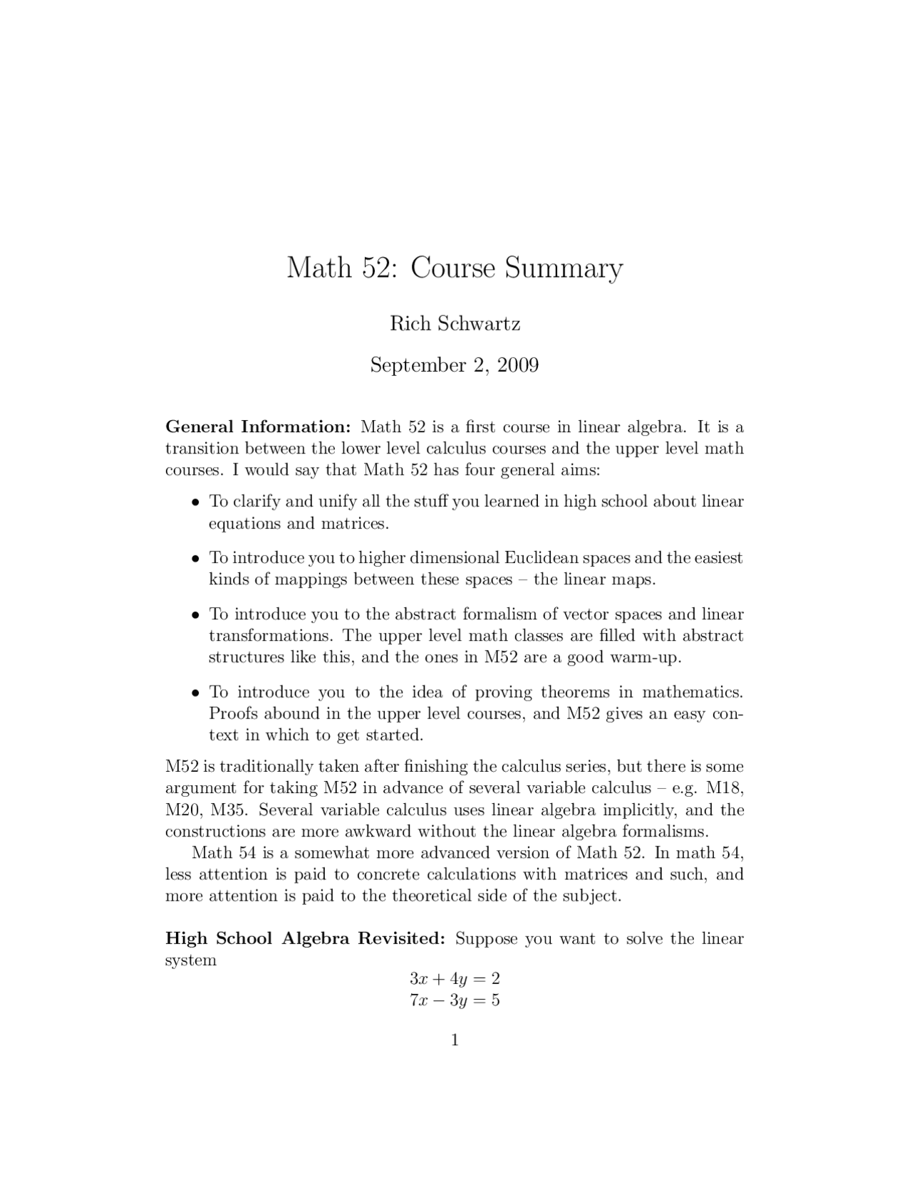 Lecture Notes On Higher Dimensional Space Linear Mapping Of Euclidean