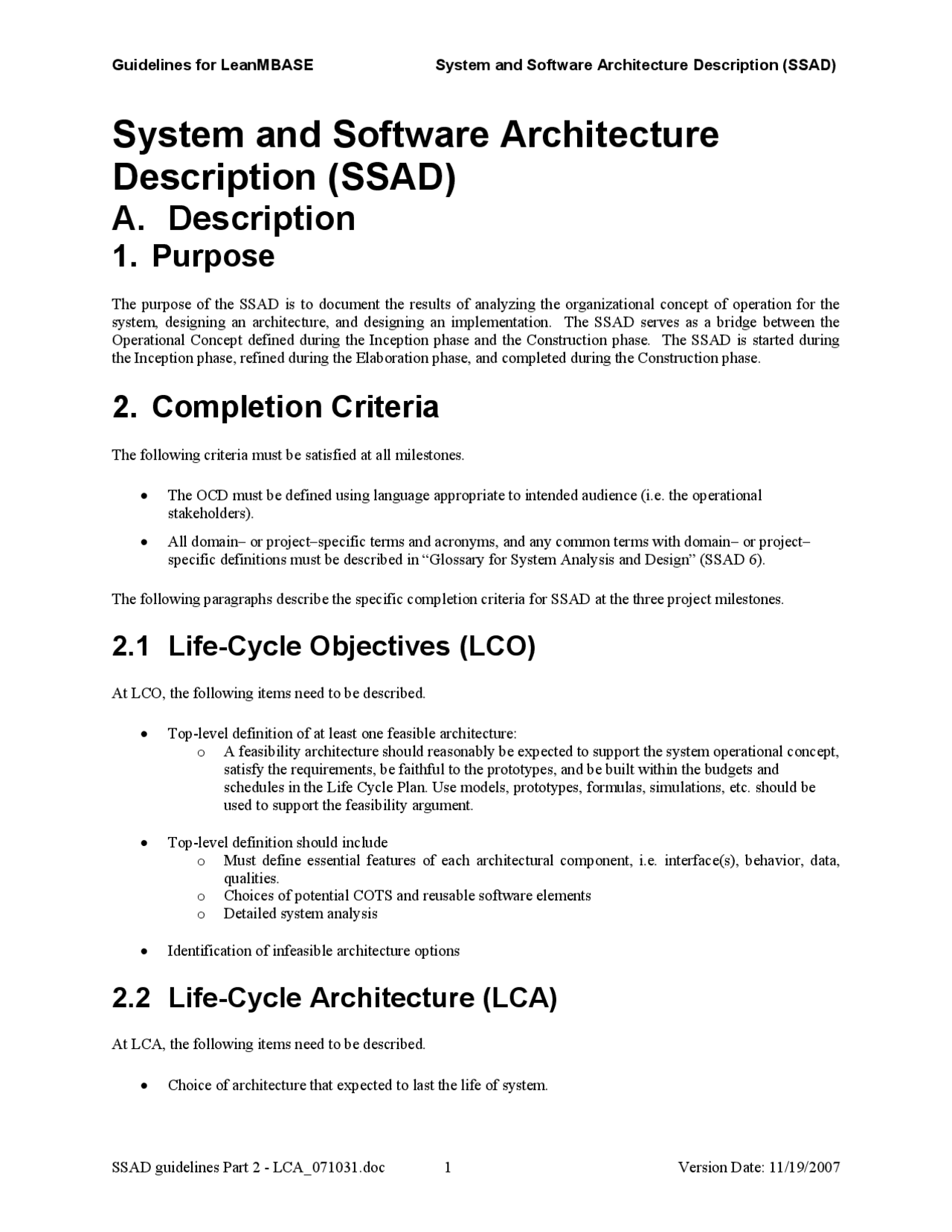 System And Software Architecture Description Project Csci 577a