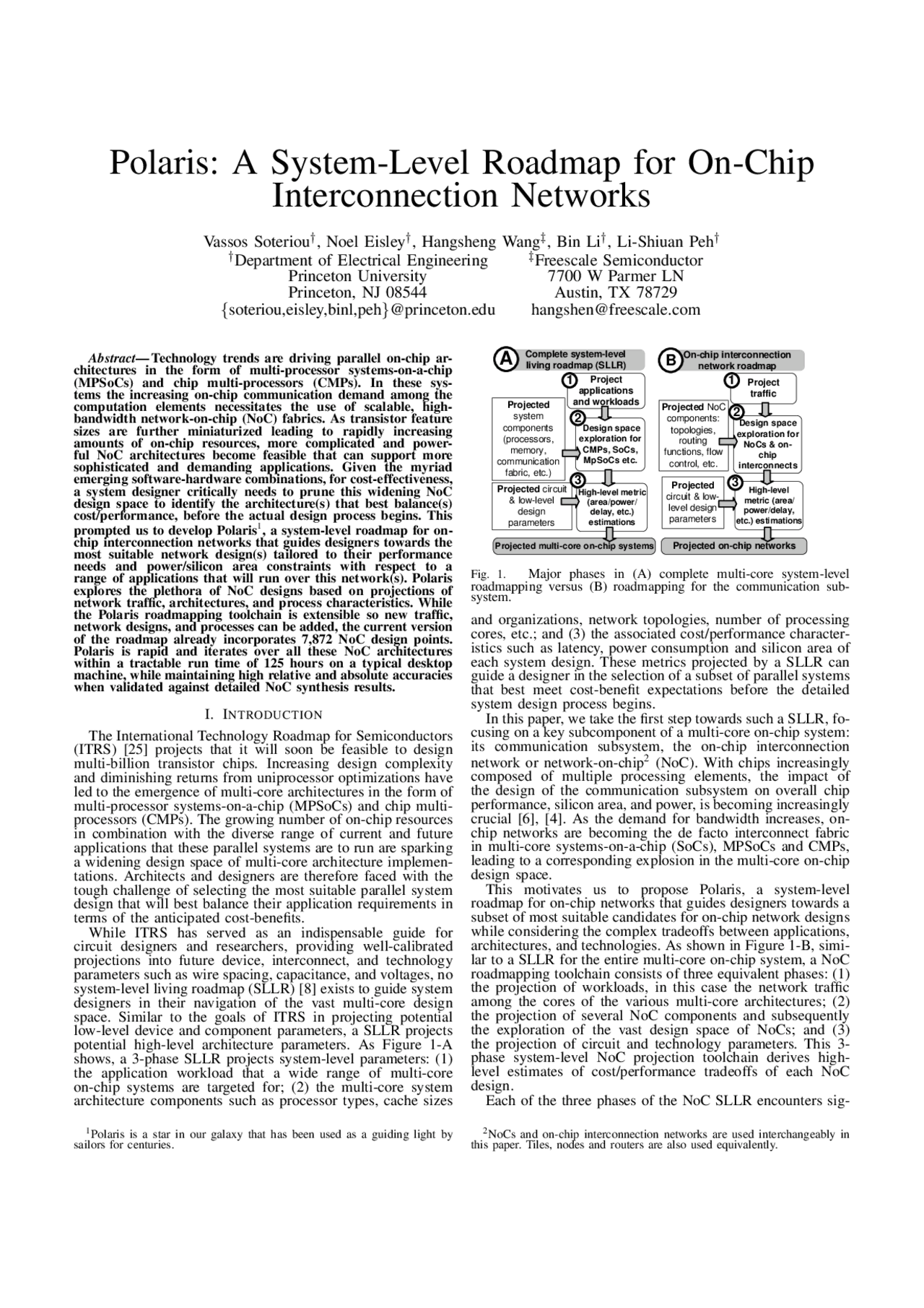Polaris: A System-Level Roadmap for on-Chip Interconnection Networks ...