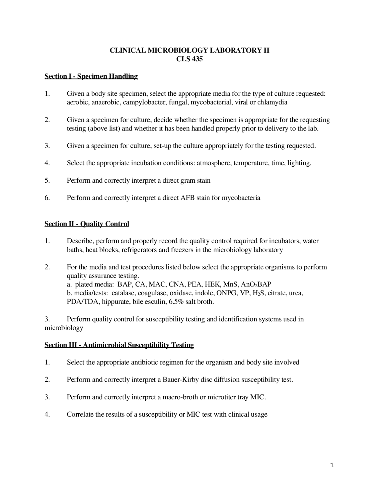Specimen Handling And The Quality Control Assignment 3 Cls 435