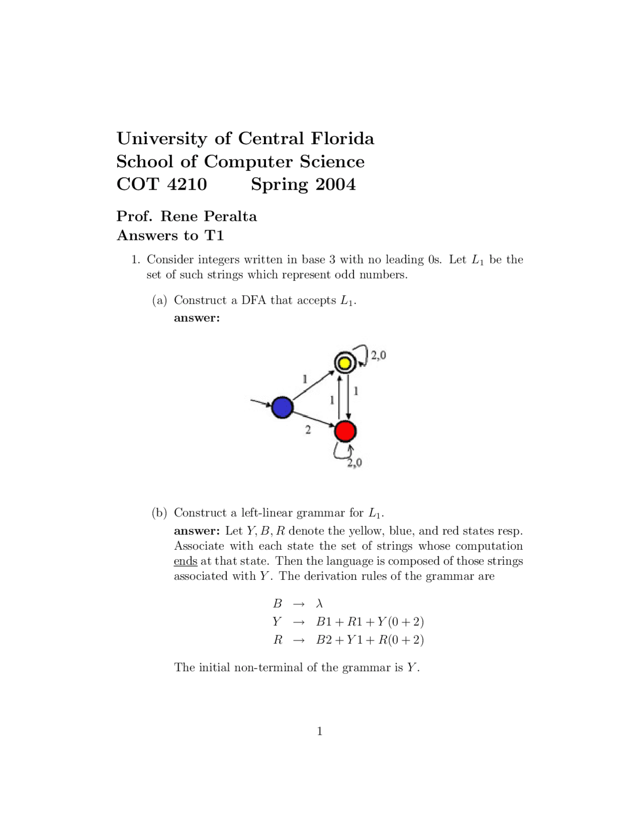 5 Questions With Solution Of Discrete Structures Ii Exam 1 Cot 4210