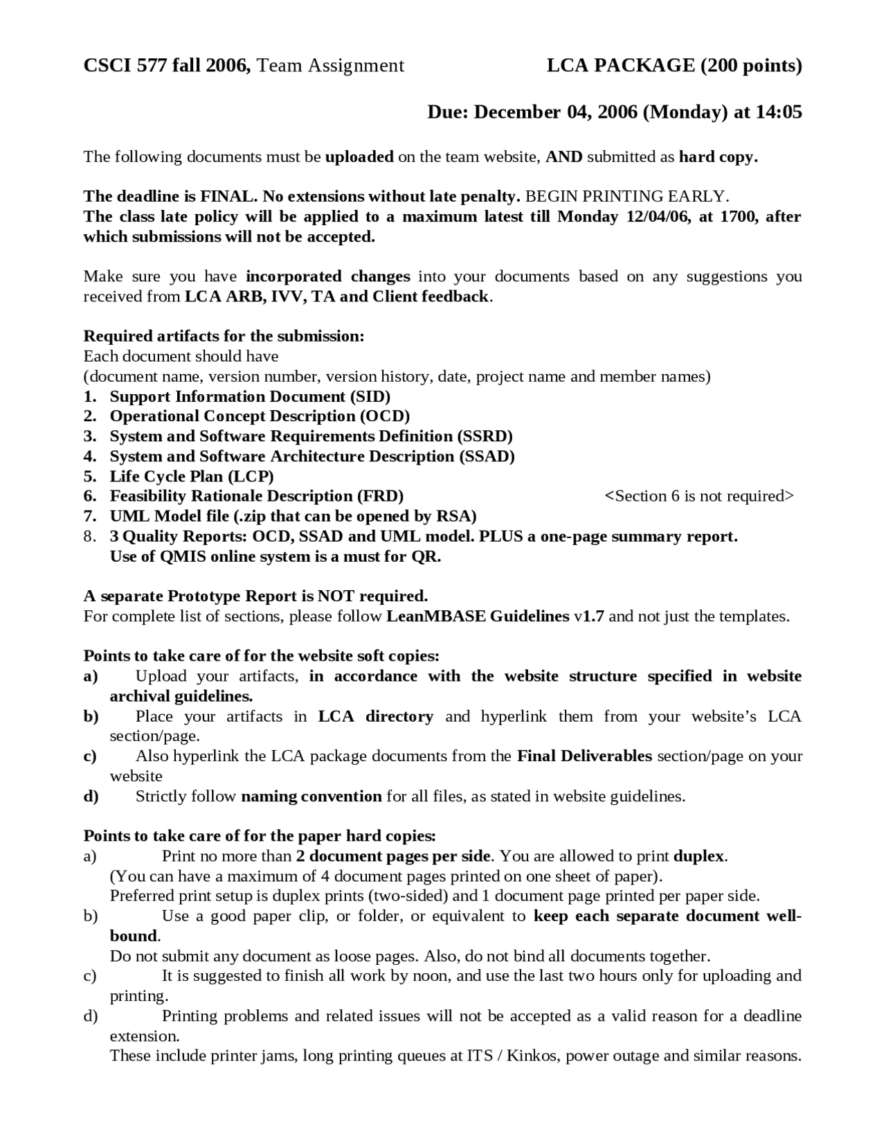 Operational Concept Description Assignment Ame 577 Docsity