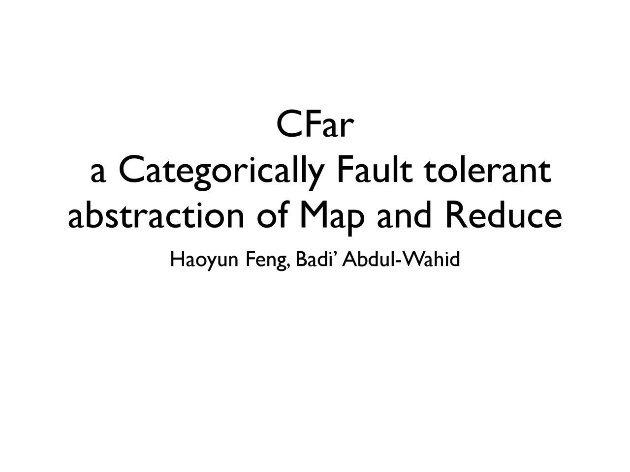 Categorically Fault Tolerant Map And Reduce A Java Library For Distributed Computing Pr