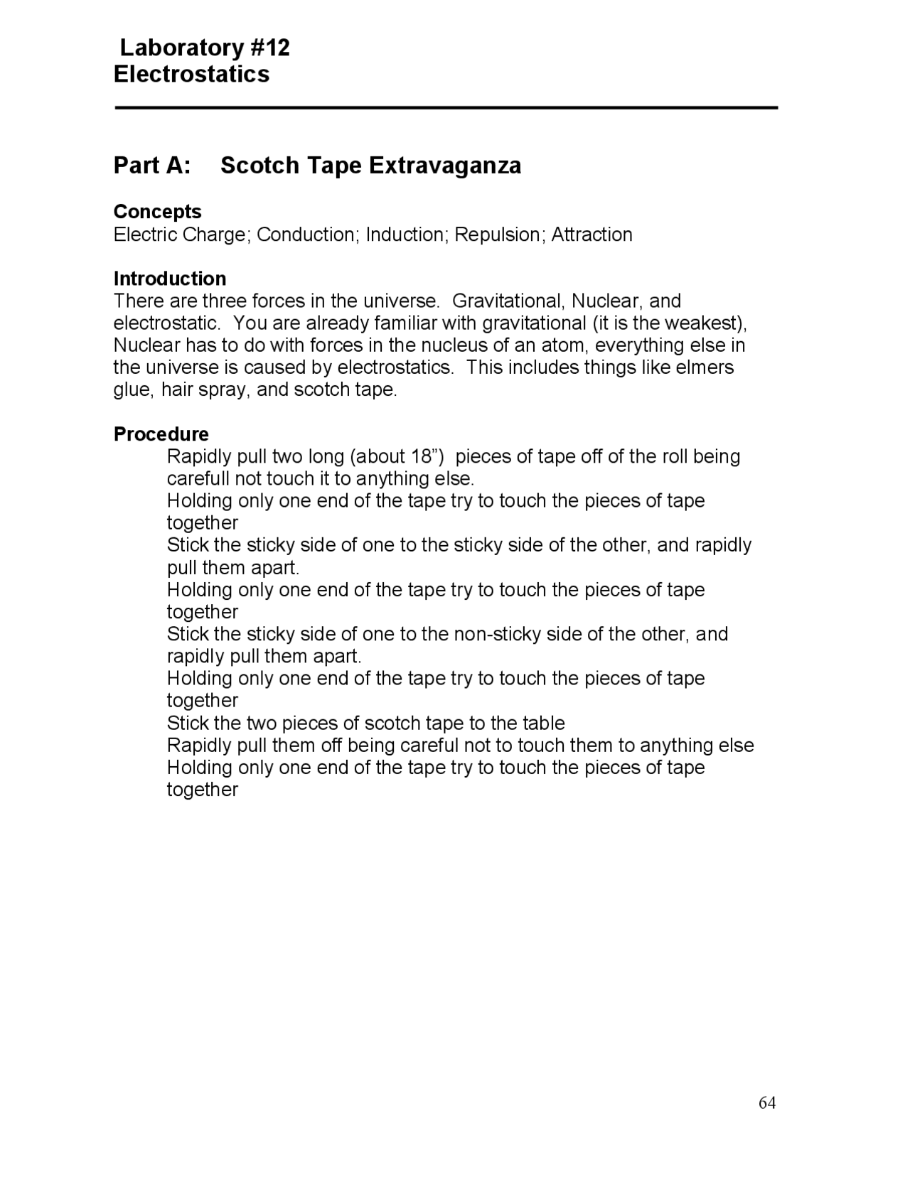 Scotch Tape Extravaganza - Laboratory Report 12 | PHYS 1000 - Docsity