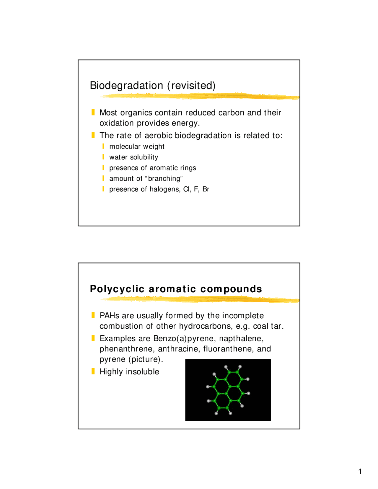 Lecture Slides On Biodegradation Revisited Pss 269 Docsity