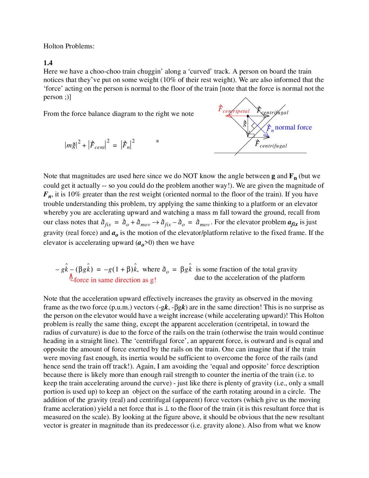 Holton Problems For Atmospheric Dynamics 1 Met 4305 Docsity