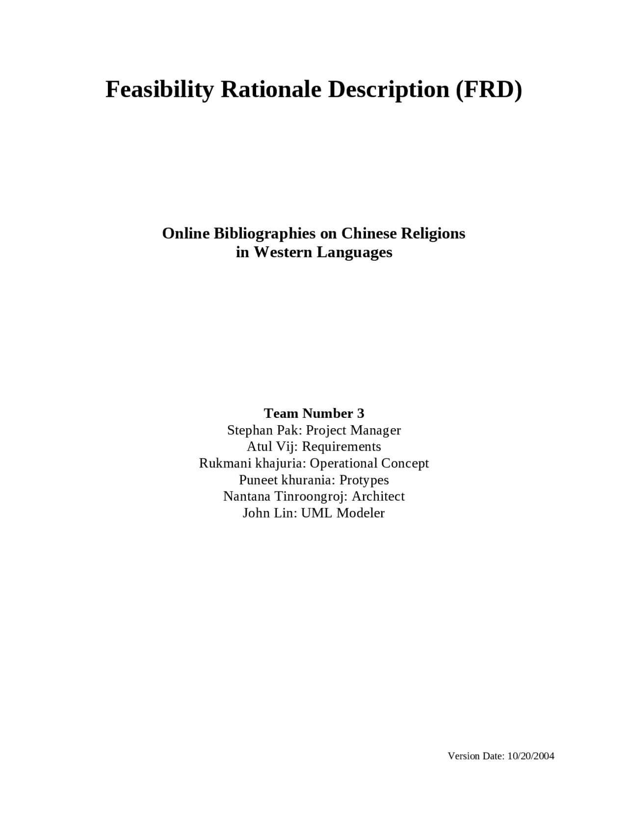 Project For Feasibility Rationale Description Ame 577 Docsity