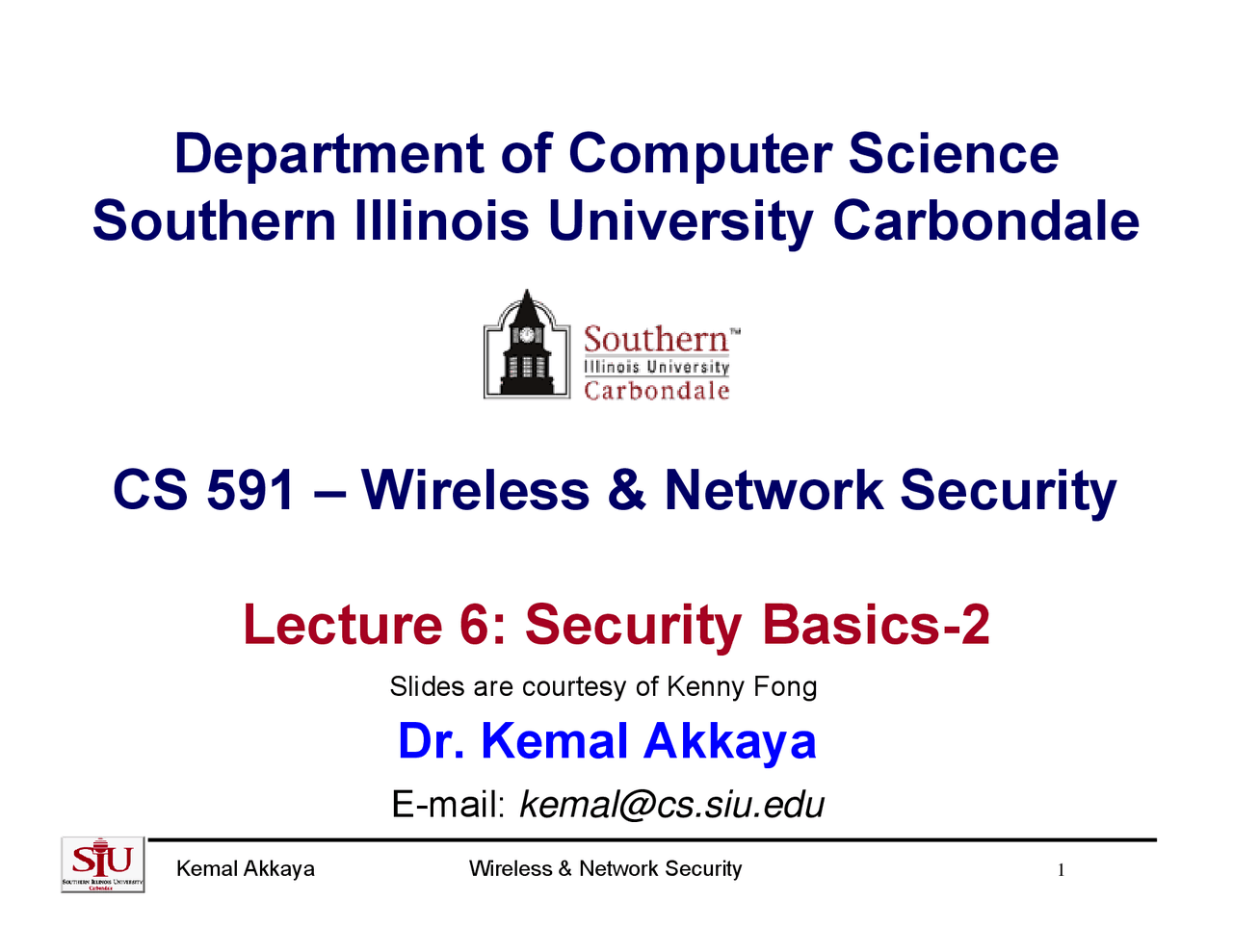 Security Basics Wireless Lan Standard Slides Cs 591 Docsity