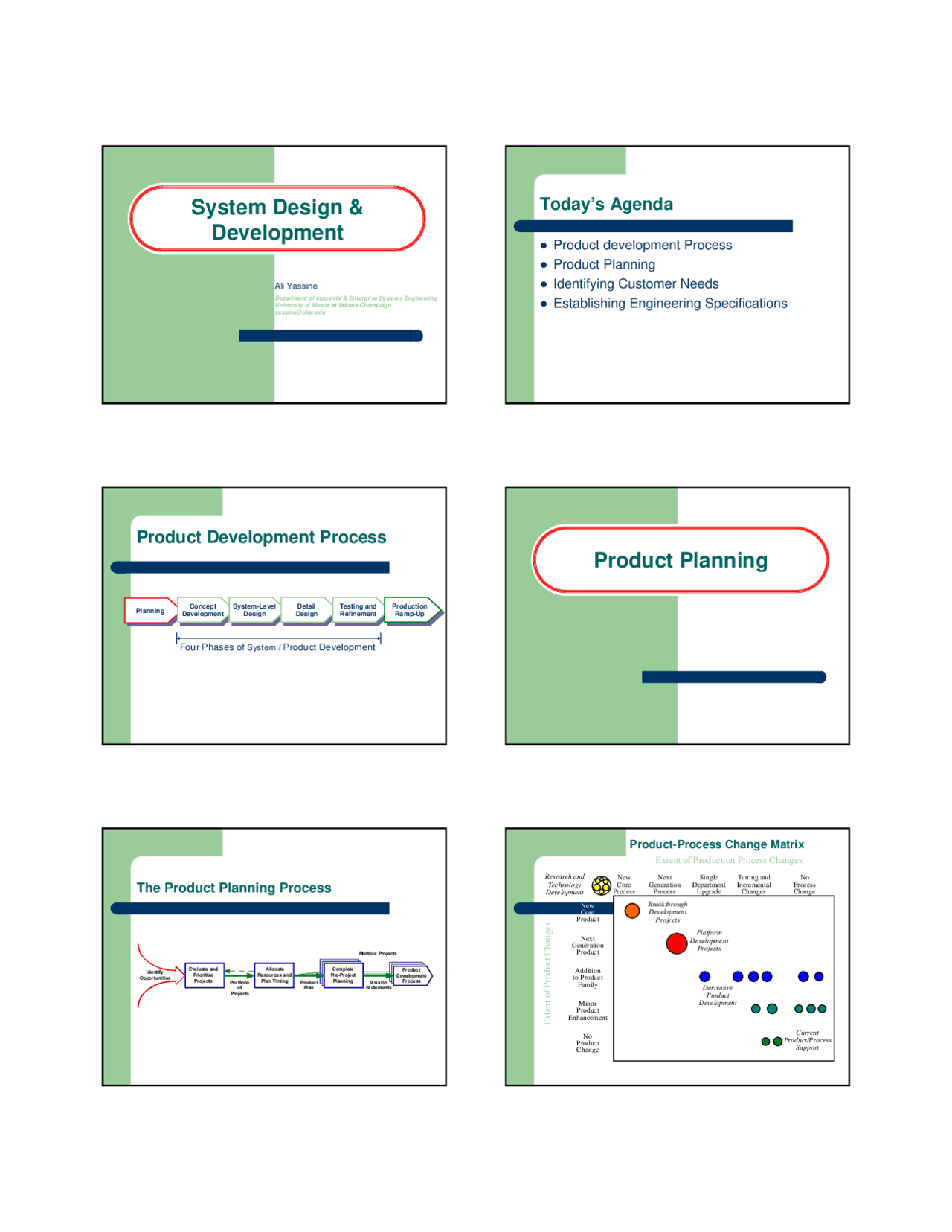 Lecture Slides On System Design And Development Ge 498 Docsity