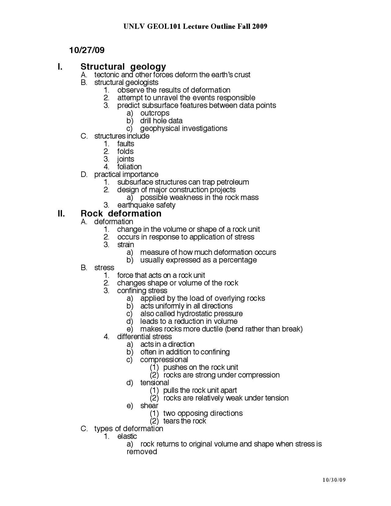 Lecture Outline On Exploring Planet Earth Geol 101 Docsity
