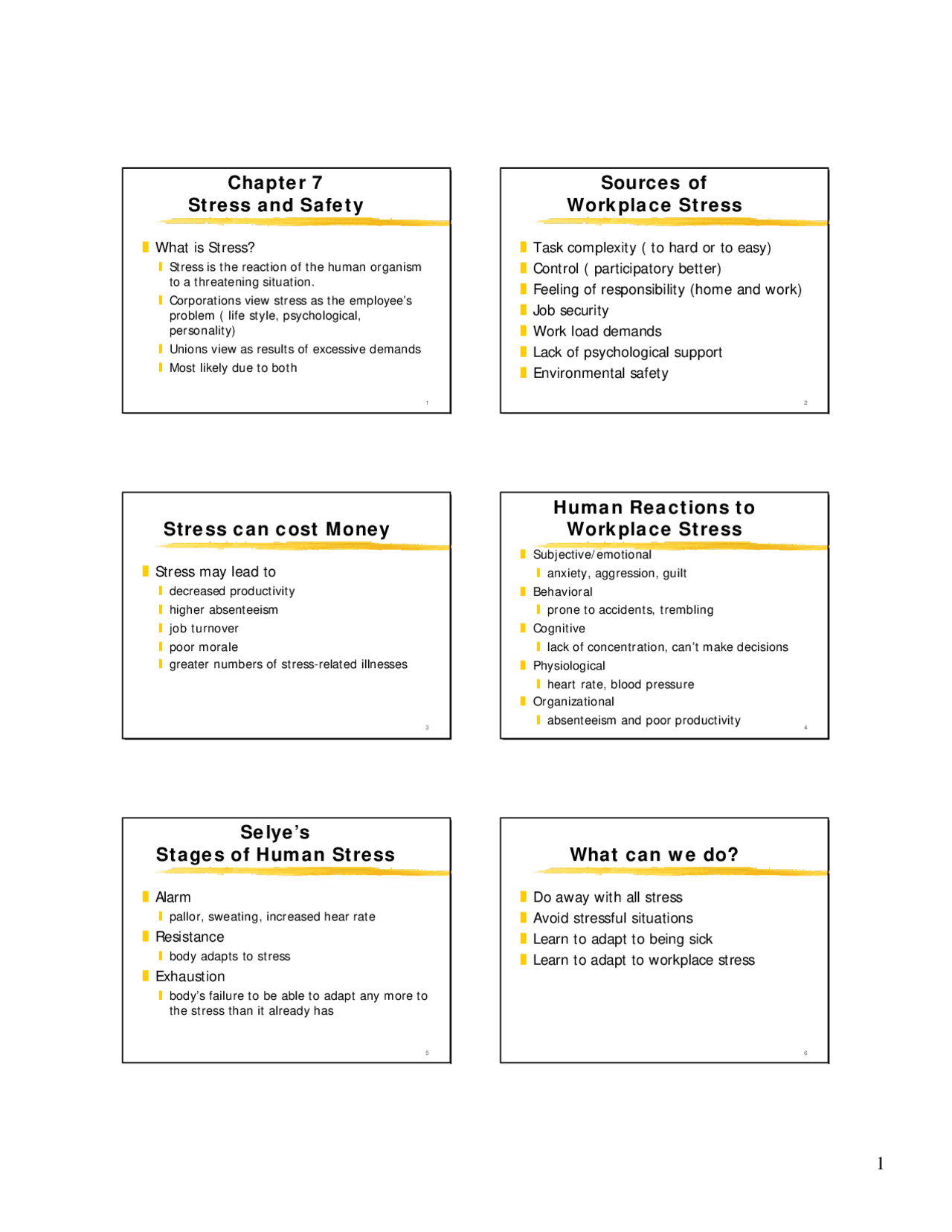 Stress And Safety Lecture Slides Tech 462 Docsity