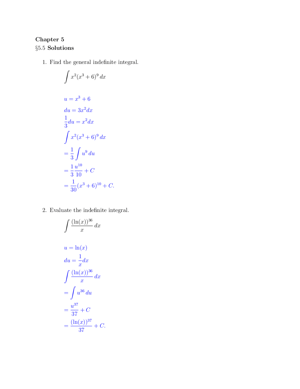 5 Questions On Calculus Ii With Solution Math 1132 Docsity