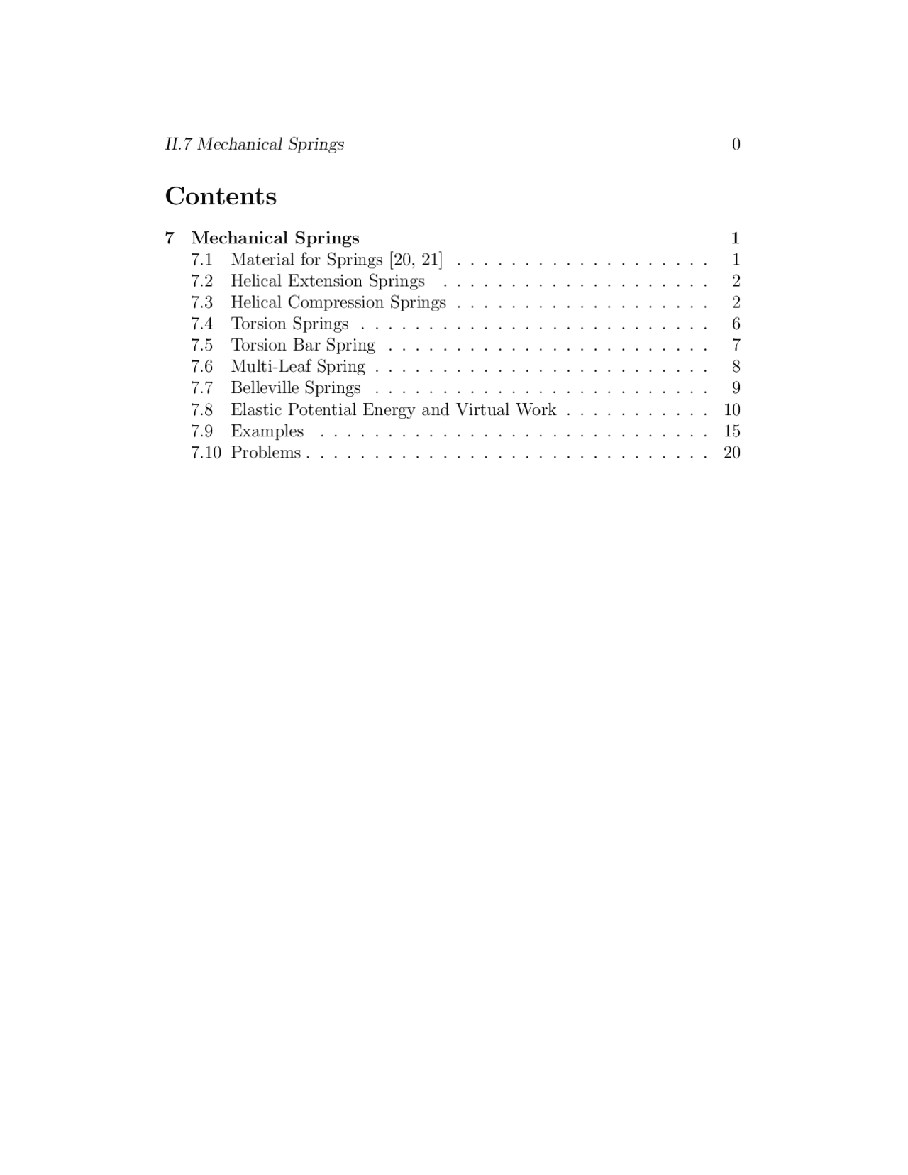 Mechanical Springs, Material for Springs - Machine Design | MECH 3230 - Docsity