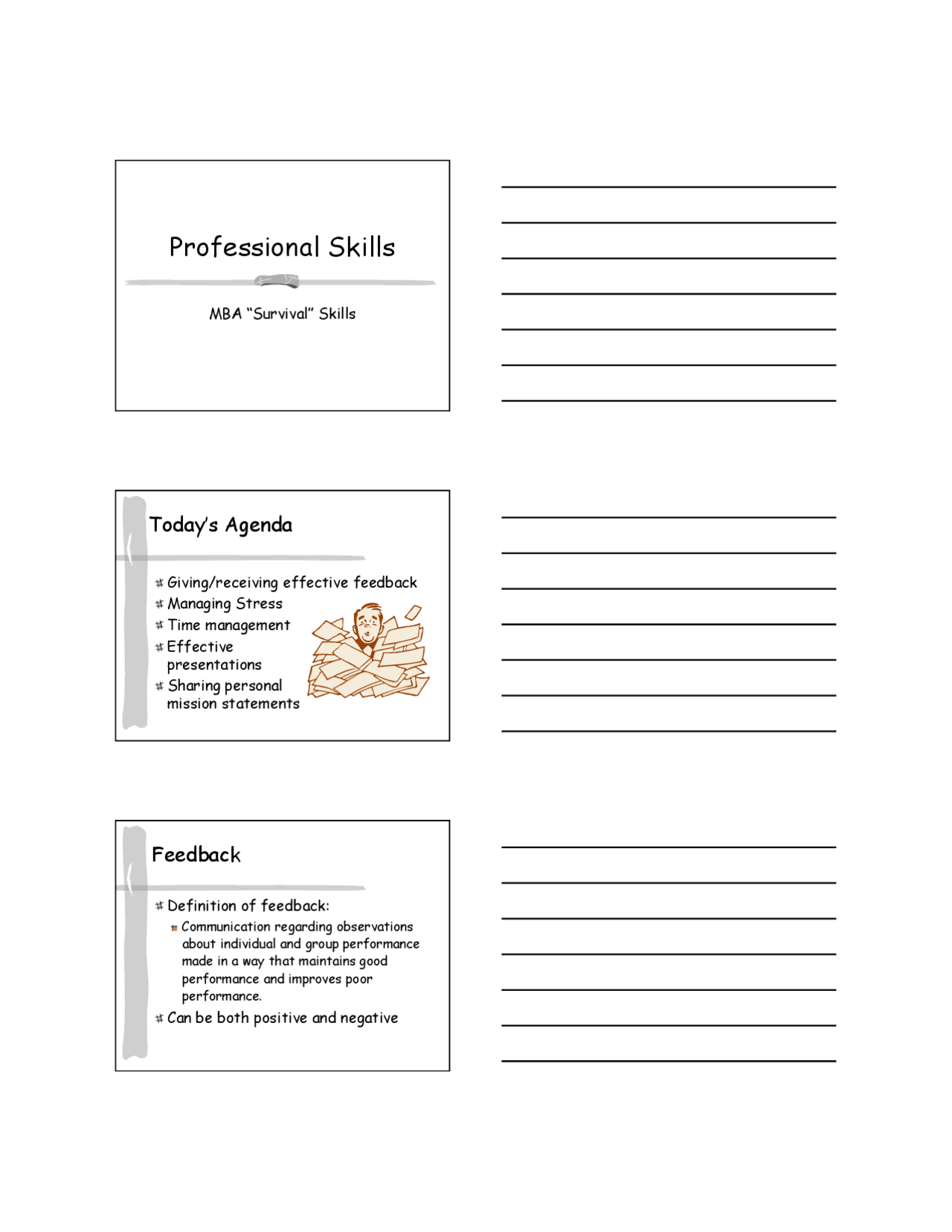 Lecture Slides On Professional Skills Mba Survival Skills Mba 514