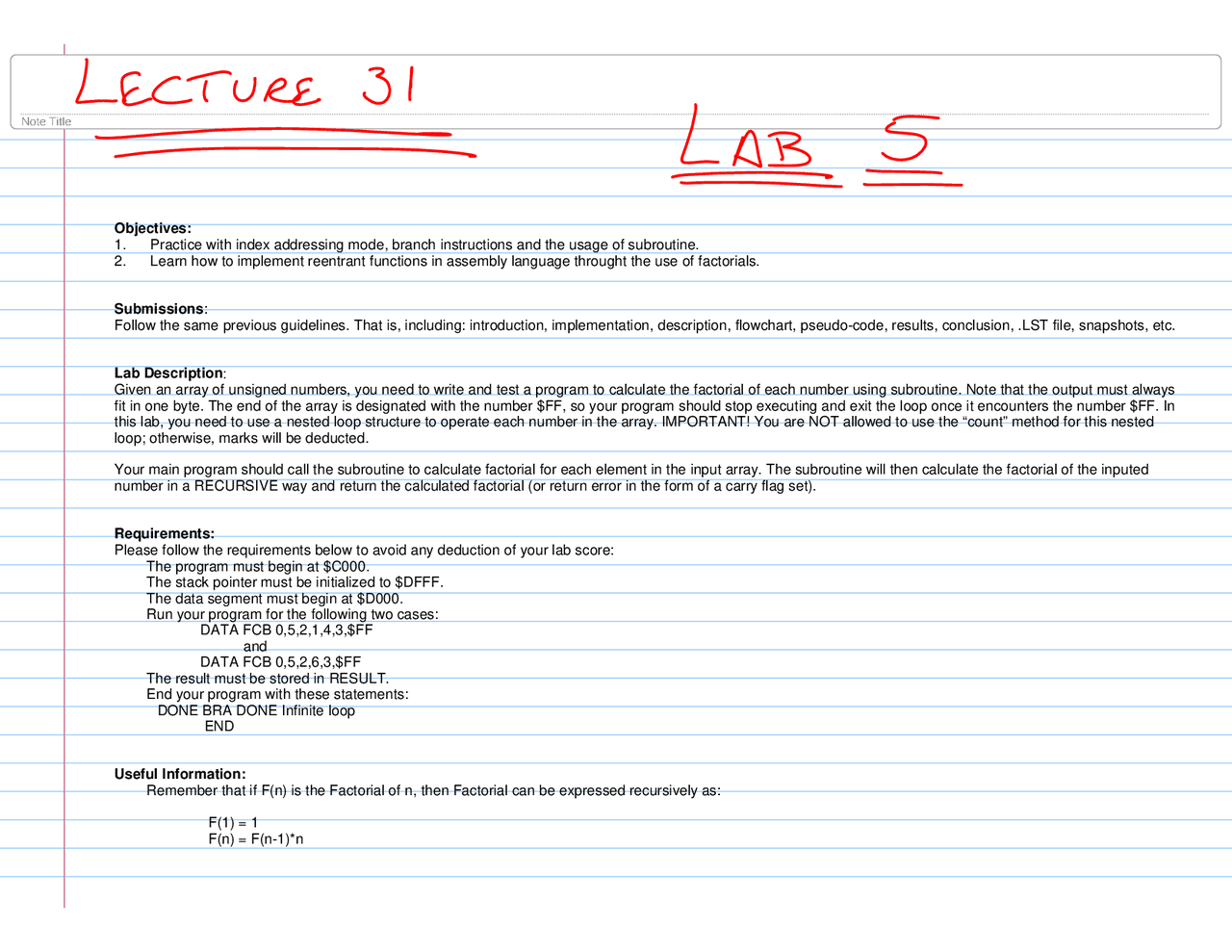 Lab 5 With Solutions Introduction To Digital Systems Ece 2210