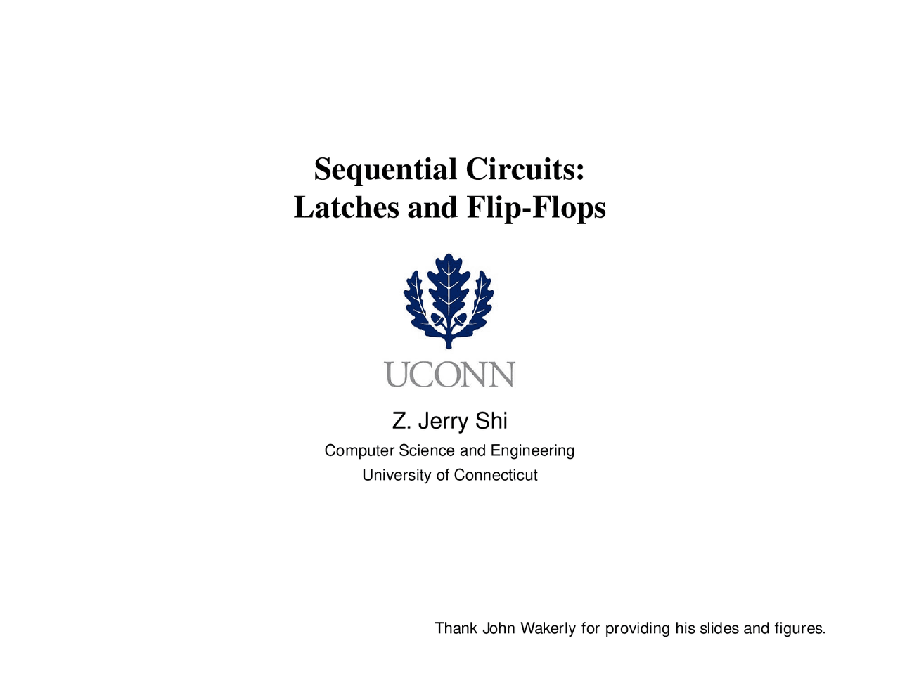 Sequential Circuits In Digital Logic Design Lecture Slides Cse 2300