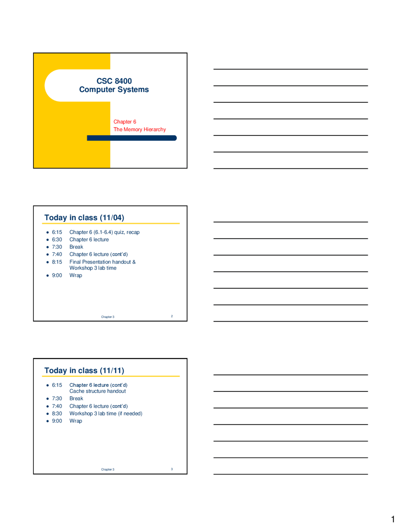 The Memory Hierarchy Lecture Slides Csc 8400 Docsity